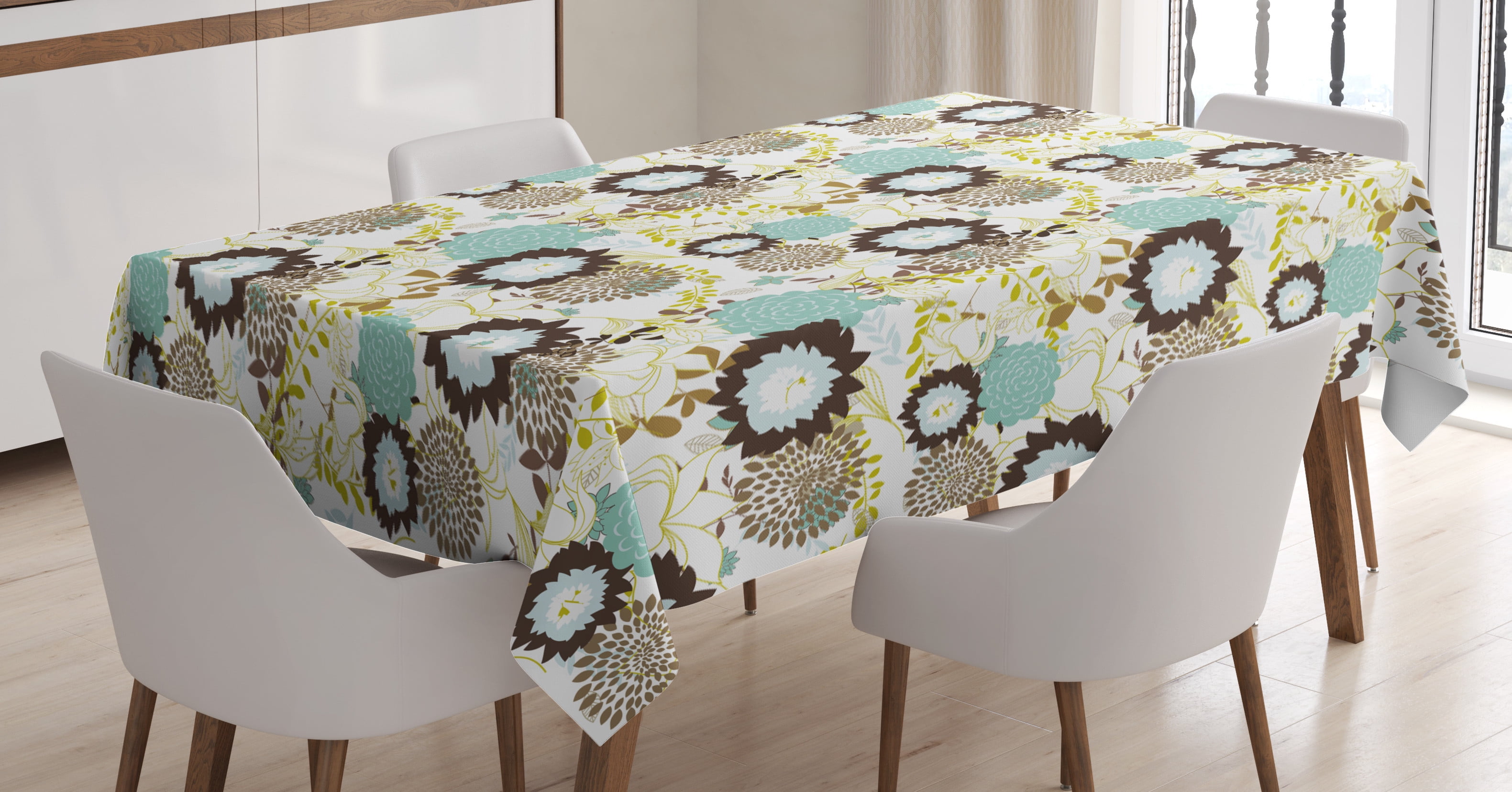 Ambesonne Vintage Tablecloth Rectangular Table Cover, Abstract Ornate ...