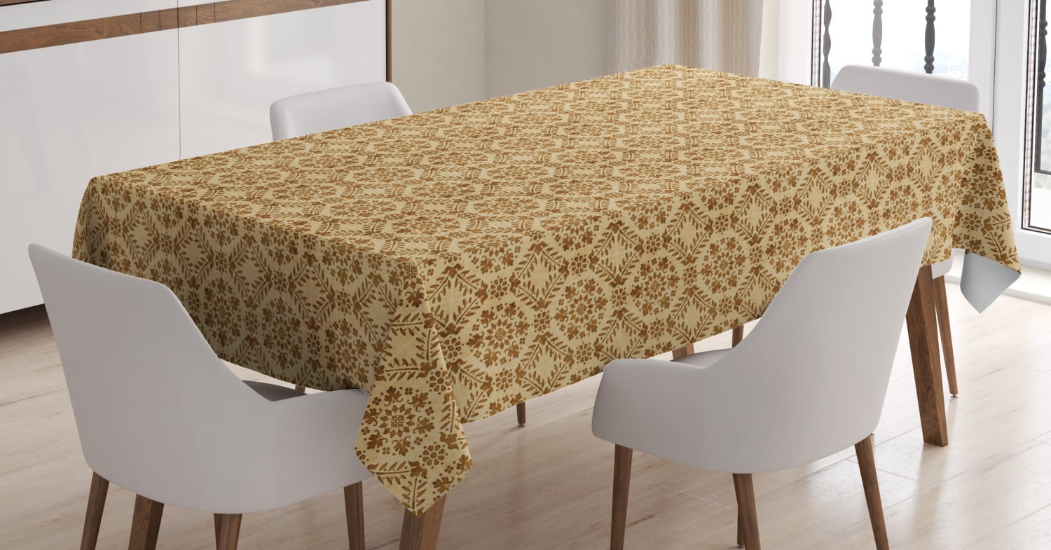 Ambesonne Vintage Tablecloth Rectangular Table Cover, Nostalgic Vine ...