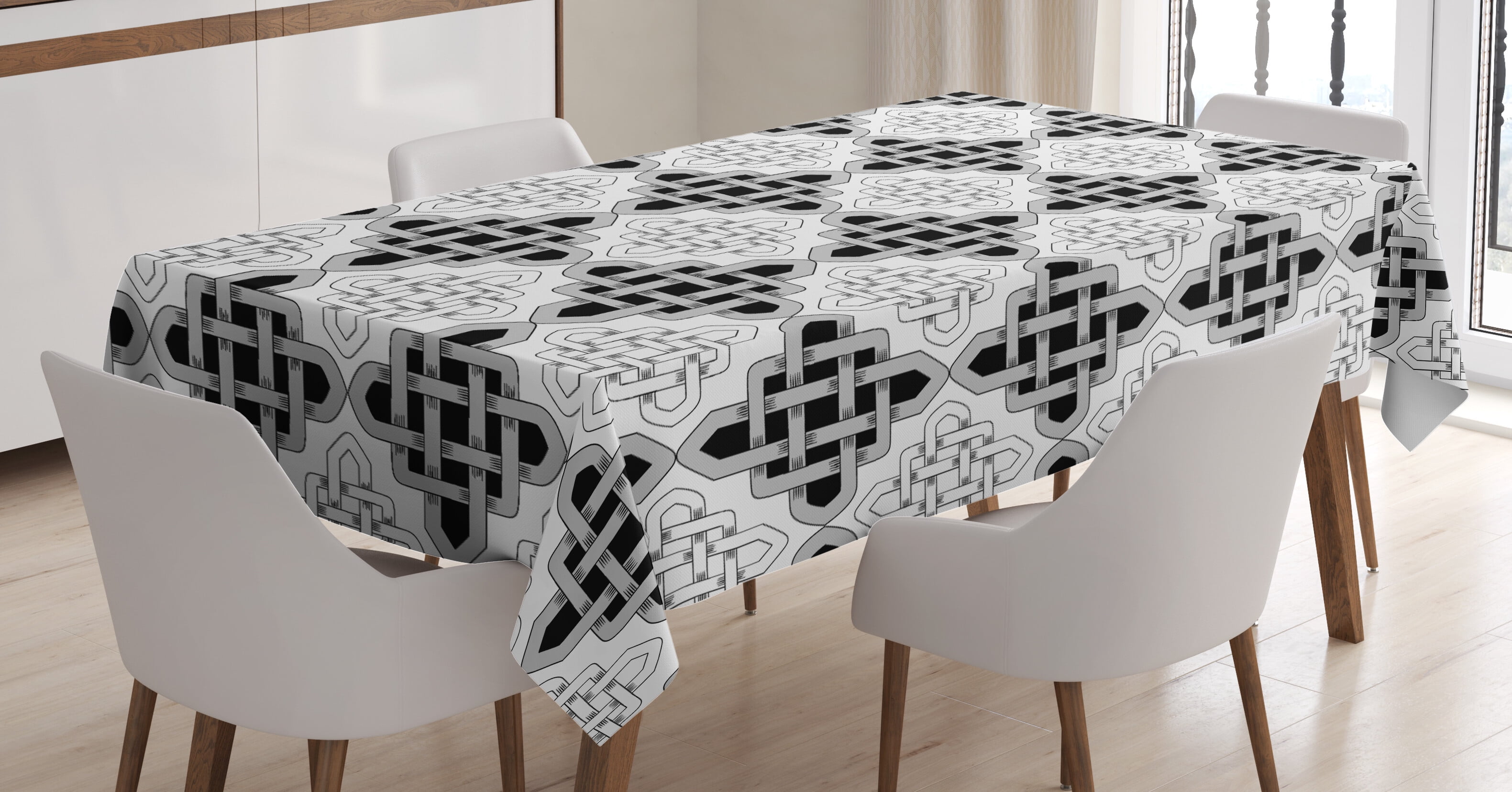 Ambesonne Vintage Tablecloth Rectangular Table Cover, Scandinavian ...