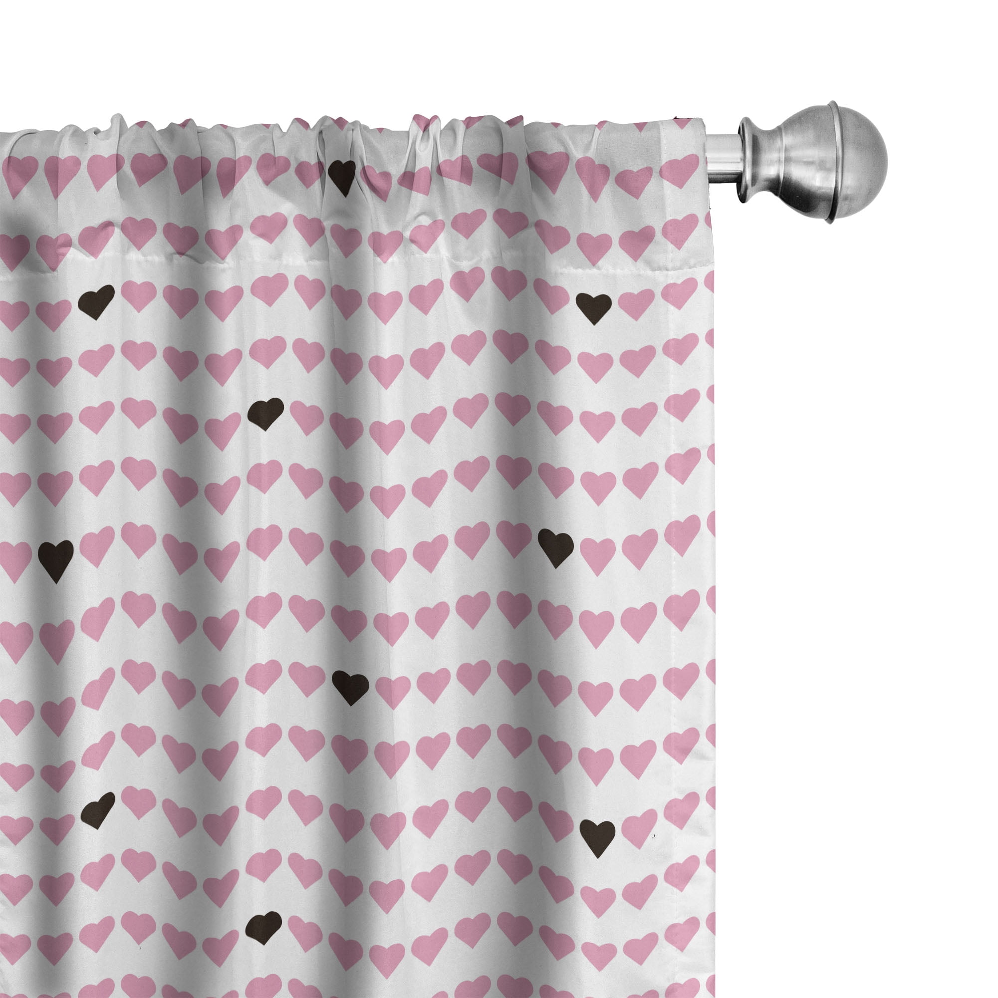 Ambesonne Vintage Valentine 4-Panel Curtains, Symmetry, 56"x84 ...