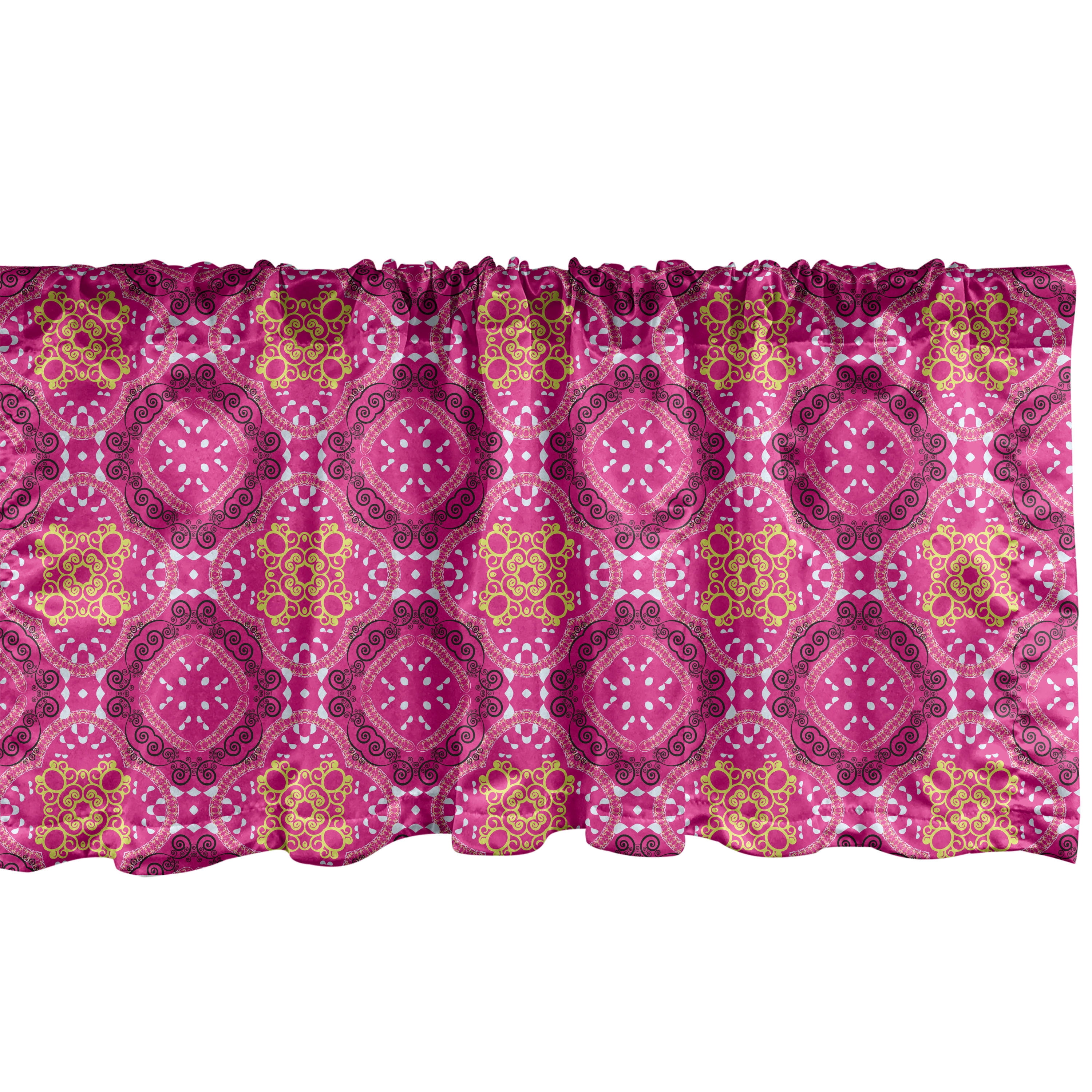 Ambesonne Vintage Window Valance, Abstract Shapes Victorian Motifs ...