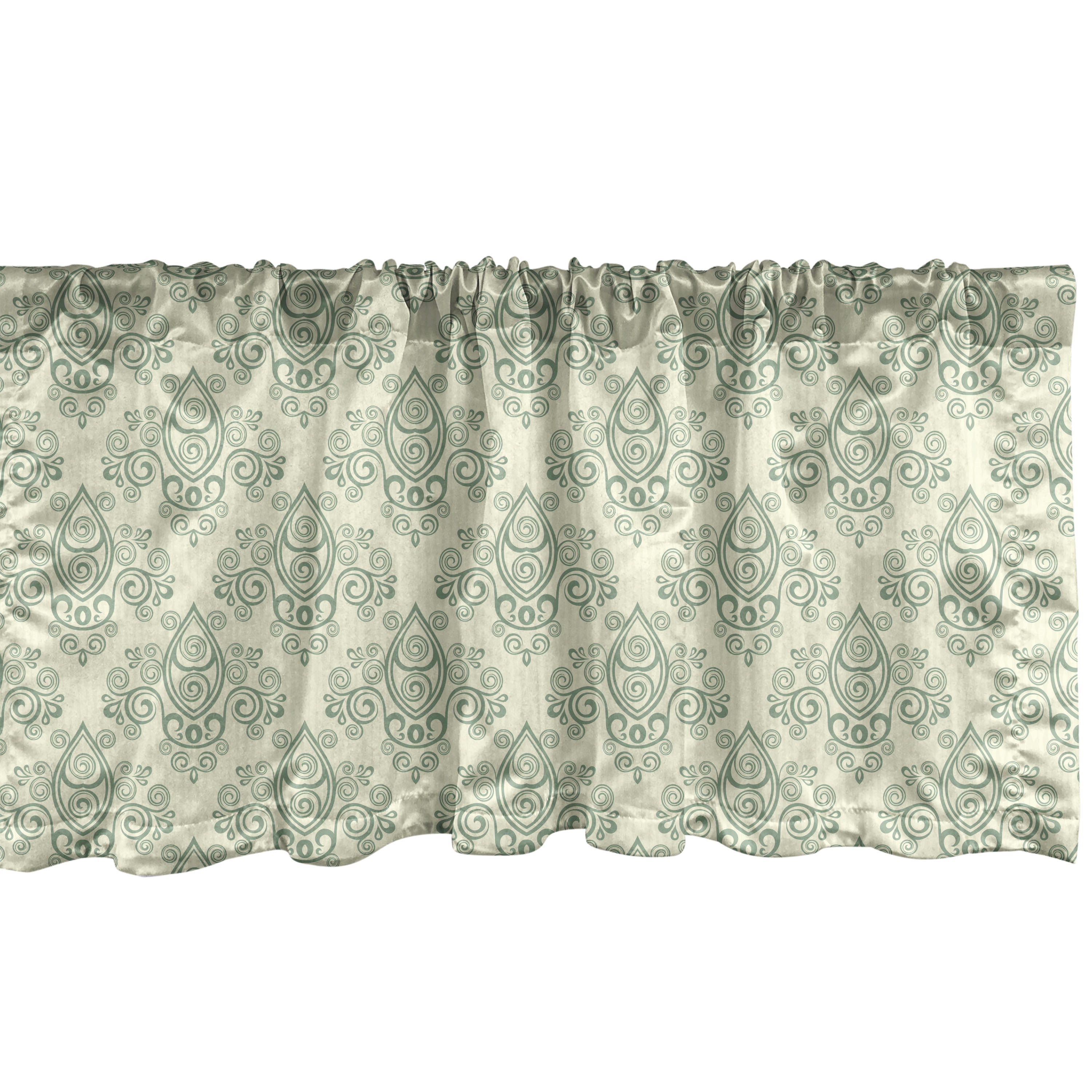 Ambesonne Vintage Window Valance, Victorian and Ornamental, 54" X 12 ...