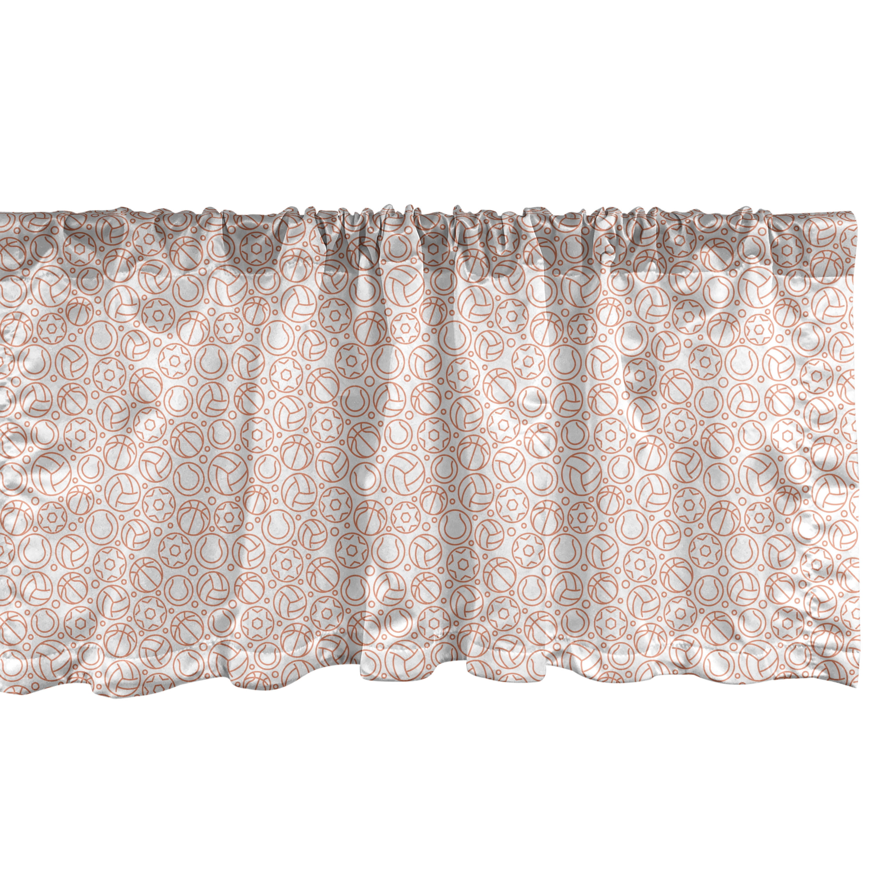 Ambesonne Volleyball Window Valance, Continuing Drawings, 54" X 18 ...