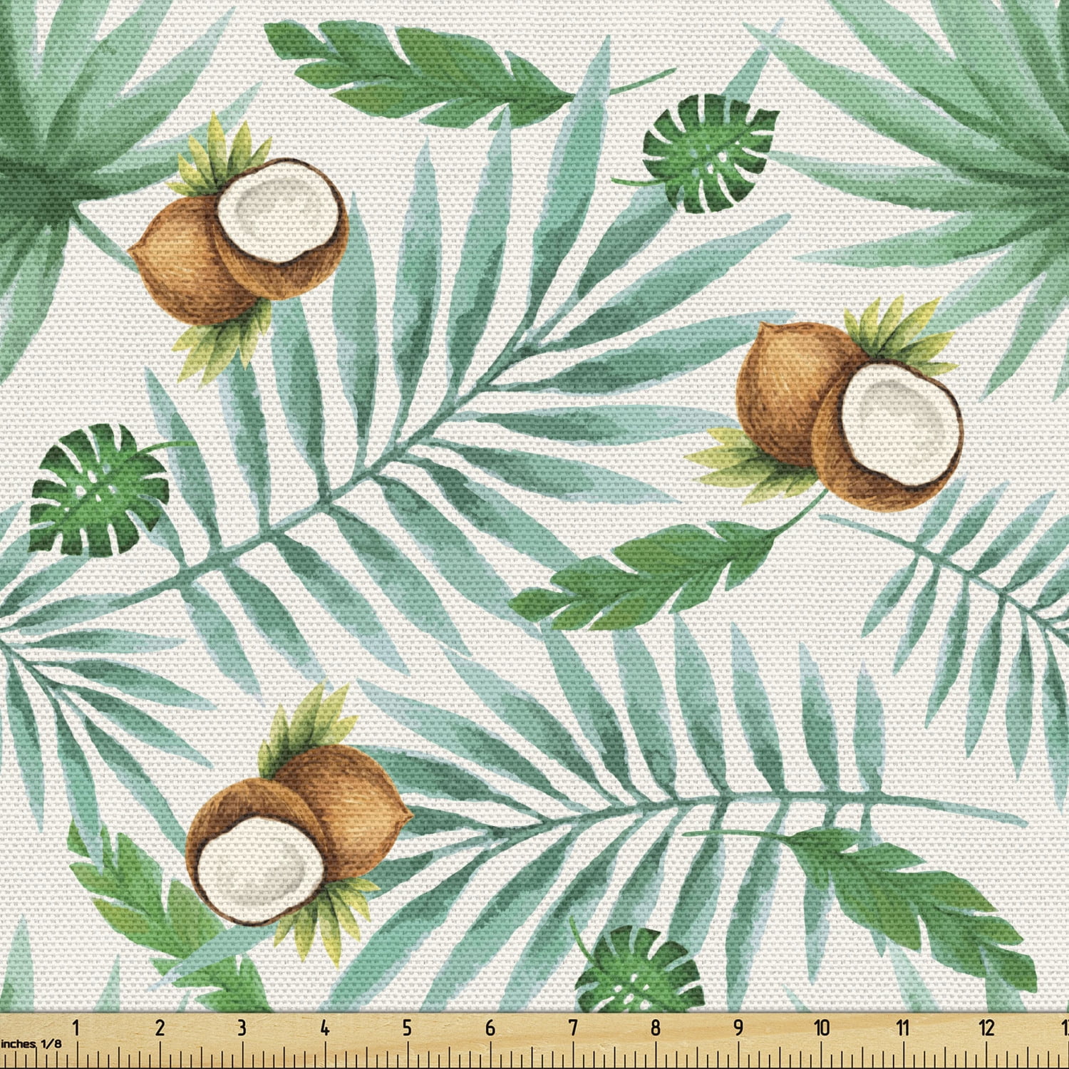 Ambesonne Watercolor Fabric by the Yard Upholstery, Coconut Aloha ...