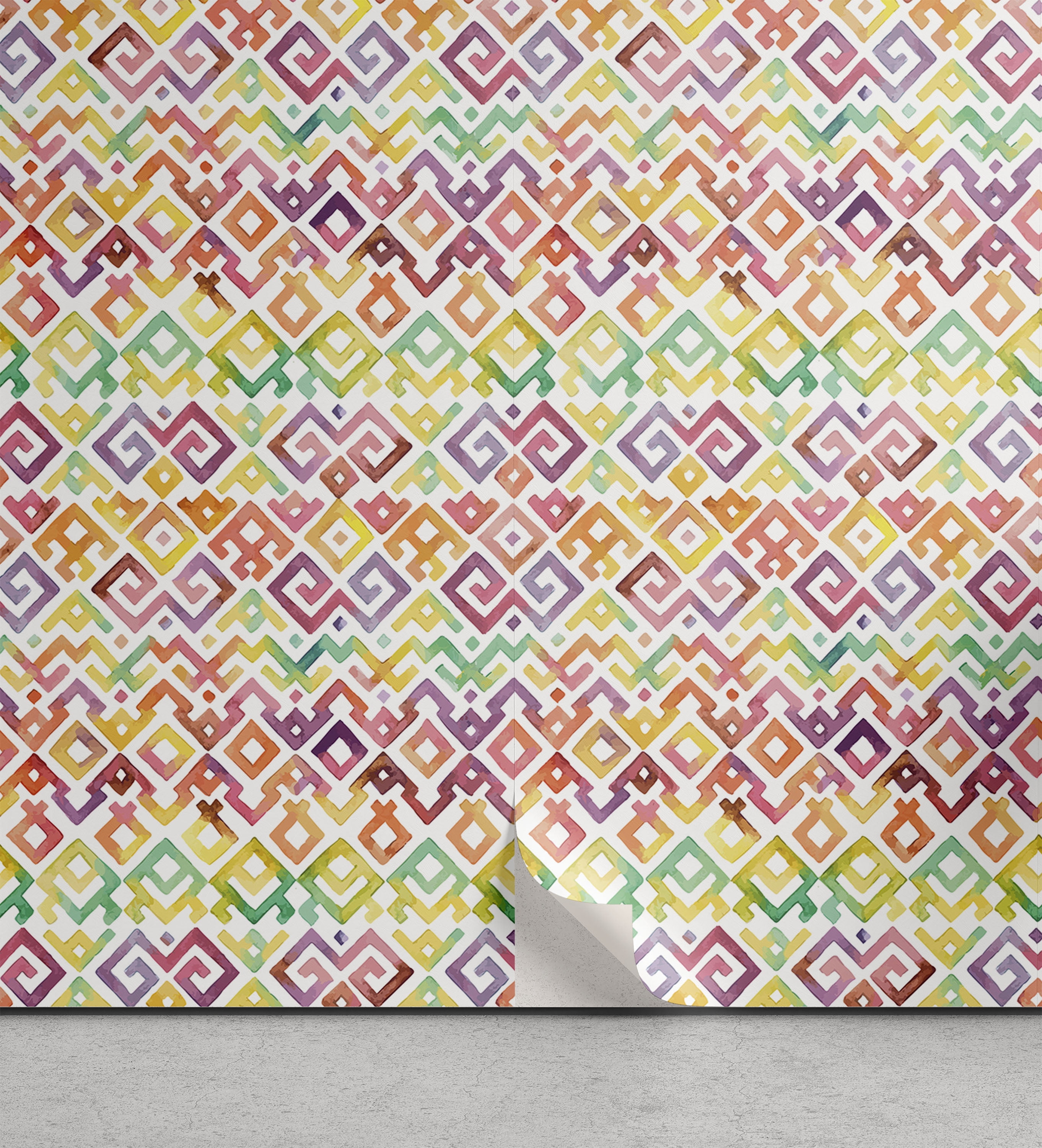 Ambesonne Watercolor Peel & Stick Wallpaper for Home, Boho African, 13 ...