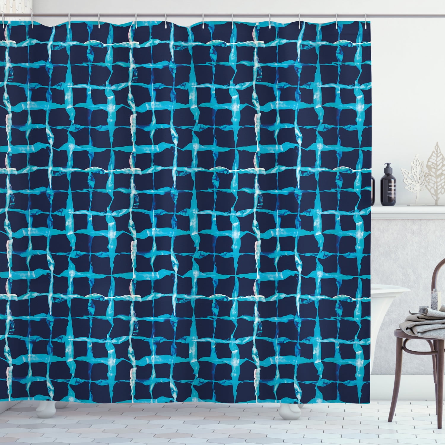 Ambesonne Watercolor Shower Curtain, Pool Inspired Design, 69"Wx75"L ...