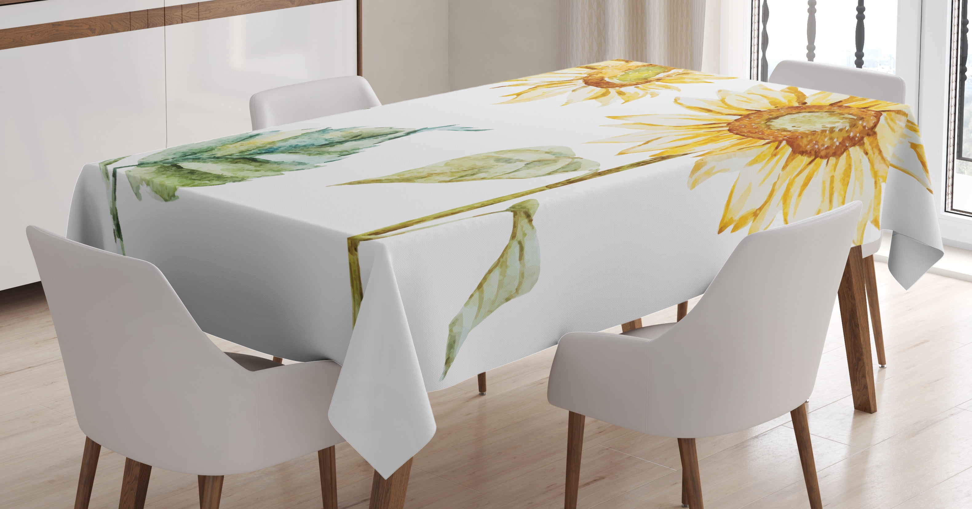 Ambesonne Watercolor Tablecloth Rectangular Table Cover, Alluring ...