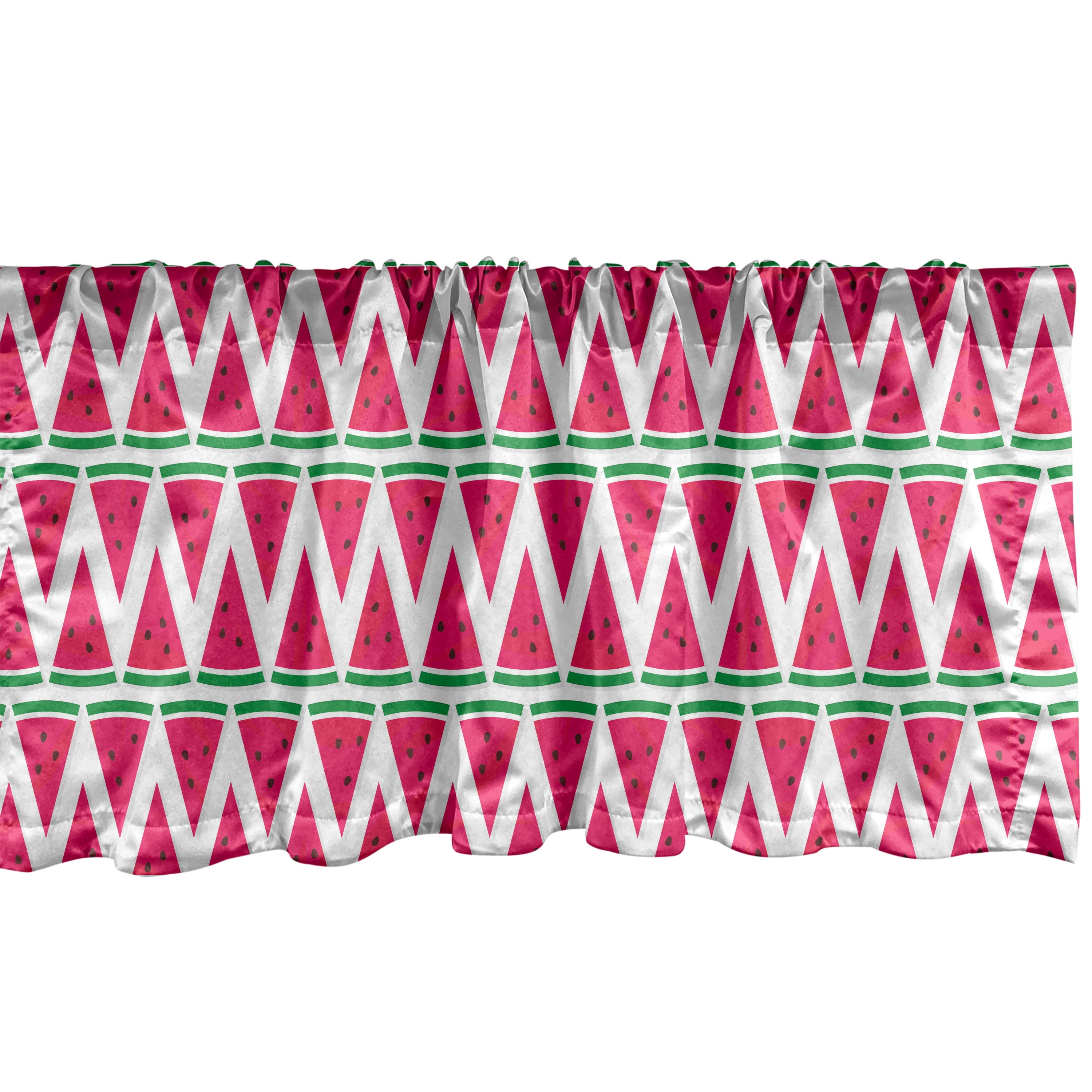 Ambesonne Watermelon Window Valance, Triangle Slices, 54" X 18 ...