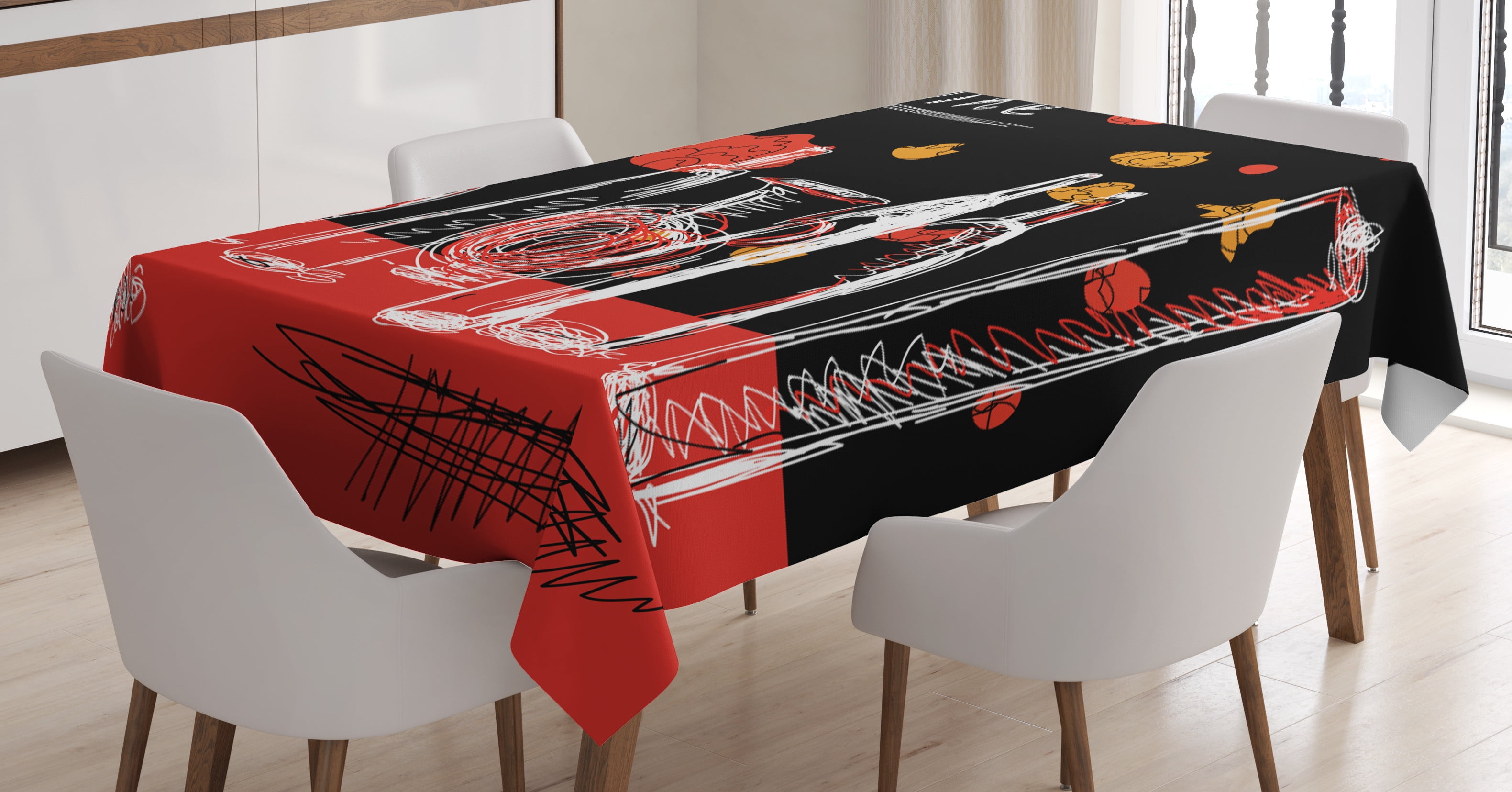 Ambesonne Wine Tablecloth Rectangular Table Cover, Wine Bottles and ...