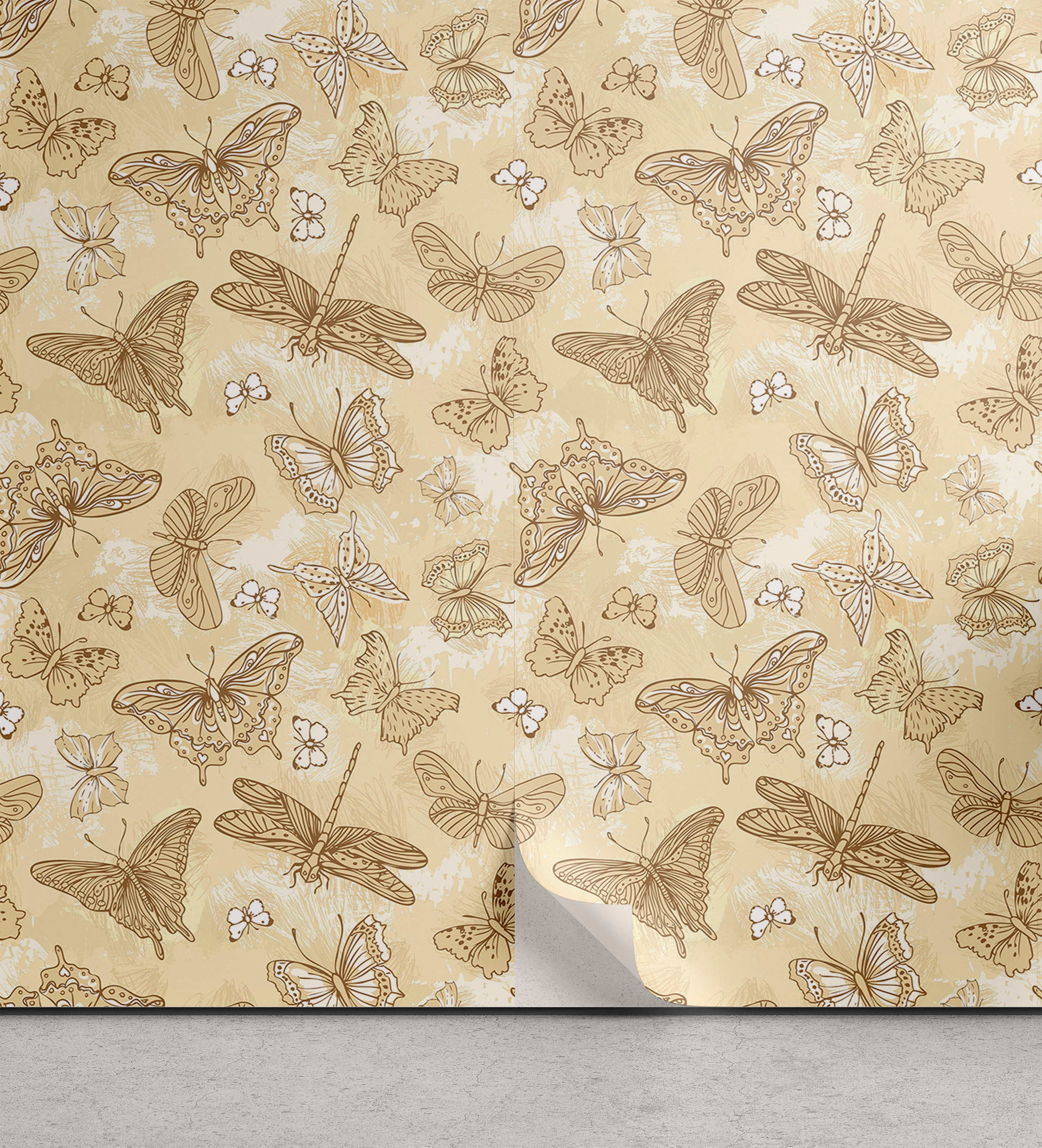 Ambesonne Wings of Spring Peel & Stick Wallpaper for Home, Butterflies ...