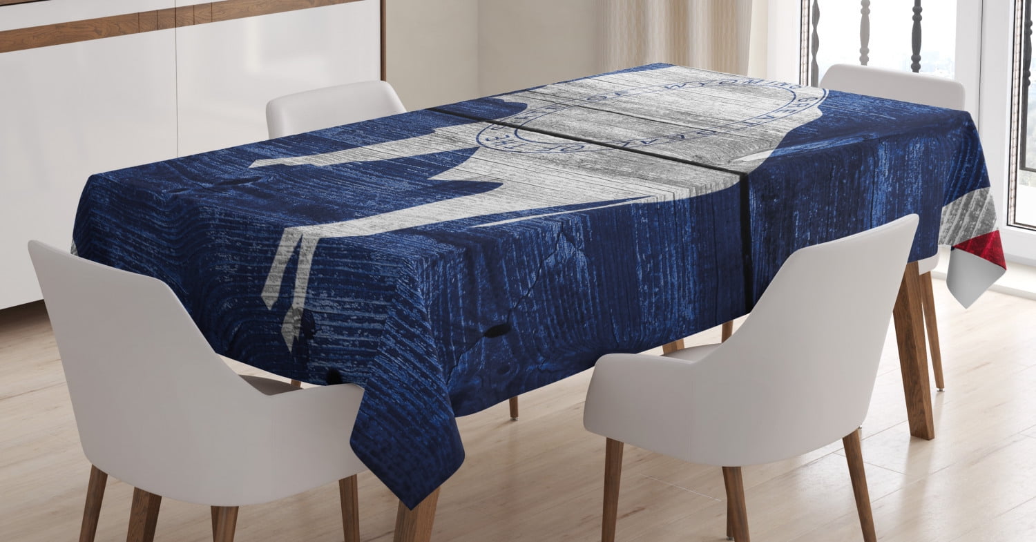 Ambesonne Wyoming Tablecloth Rectangular Table Cover, Equality State ...