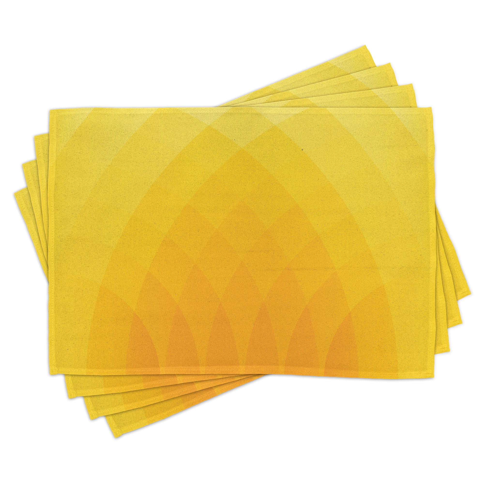 Ambesonne Yellow Place Mats Set of 4, Color Shades Modern, Standard ...