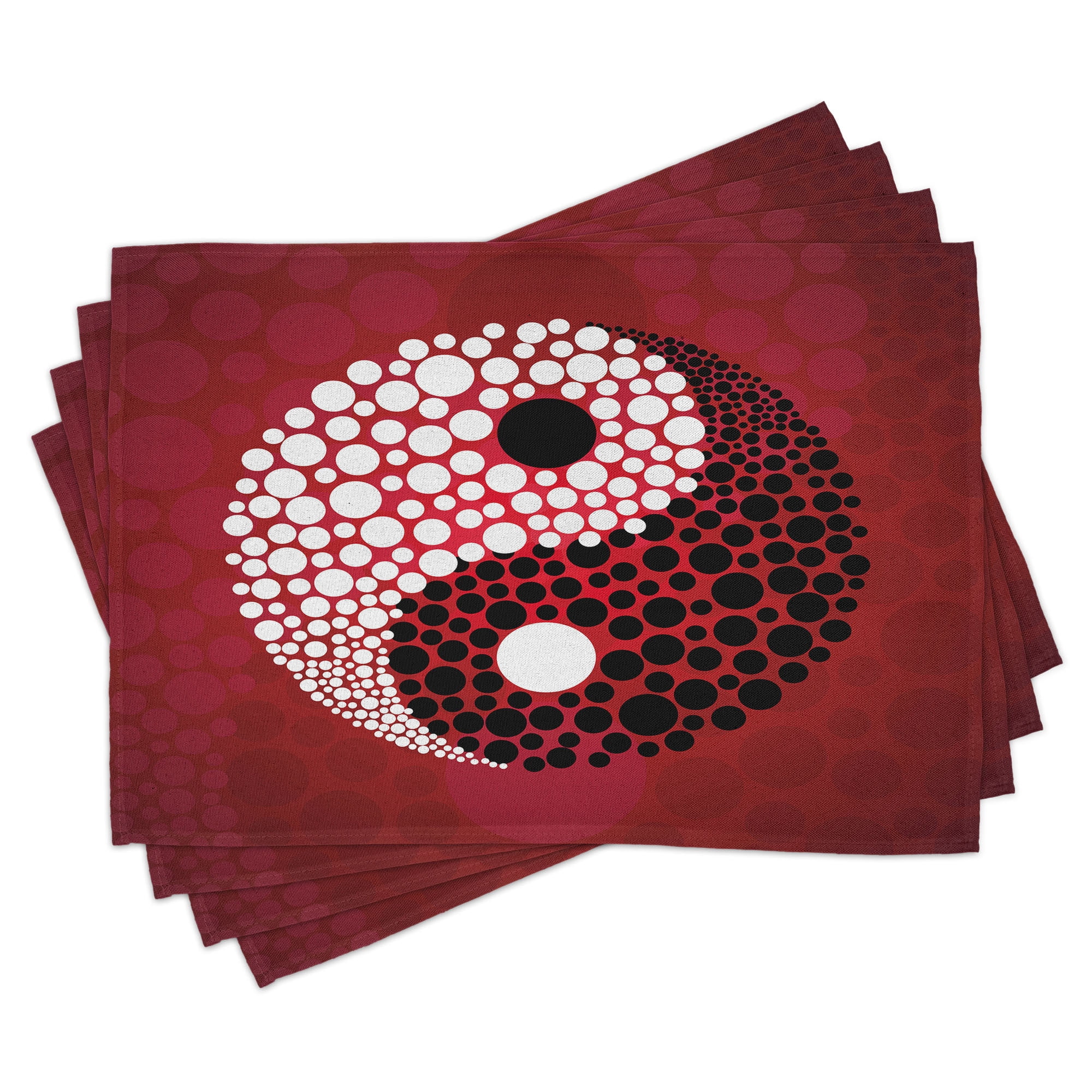 Ambesonne Ying Yang Place Mats Set of 4, Abstract Cosmos Sign, Standard ...