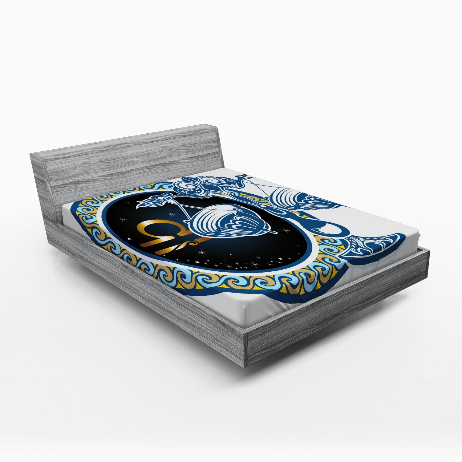 Ambesonne Zodiac Fitted Sheet, Libra Sign Astrological, Queen Size ...