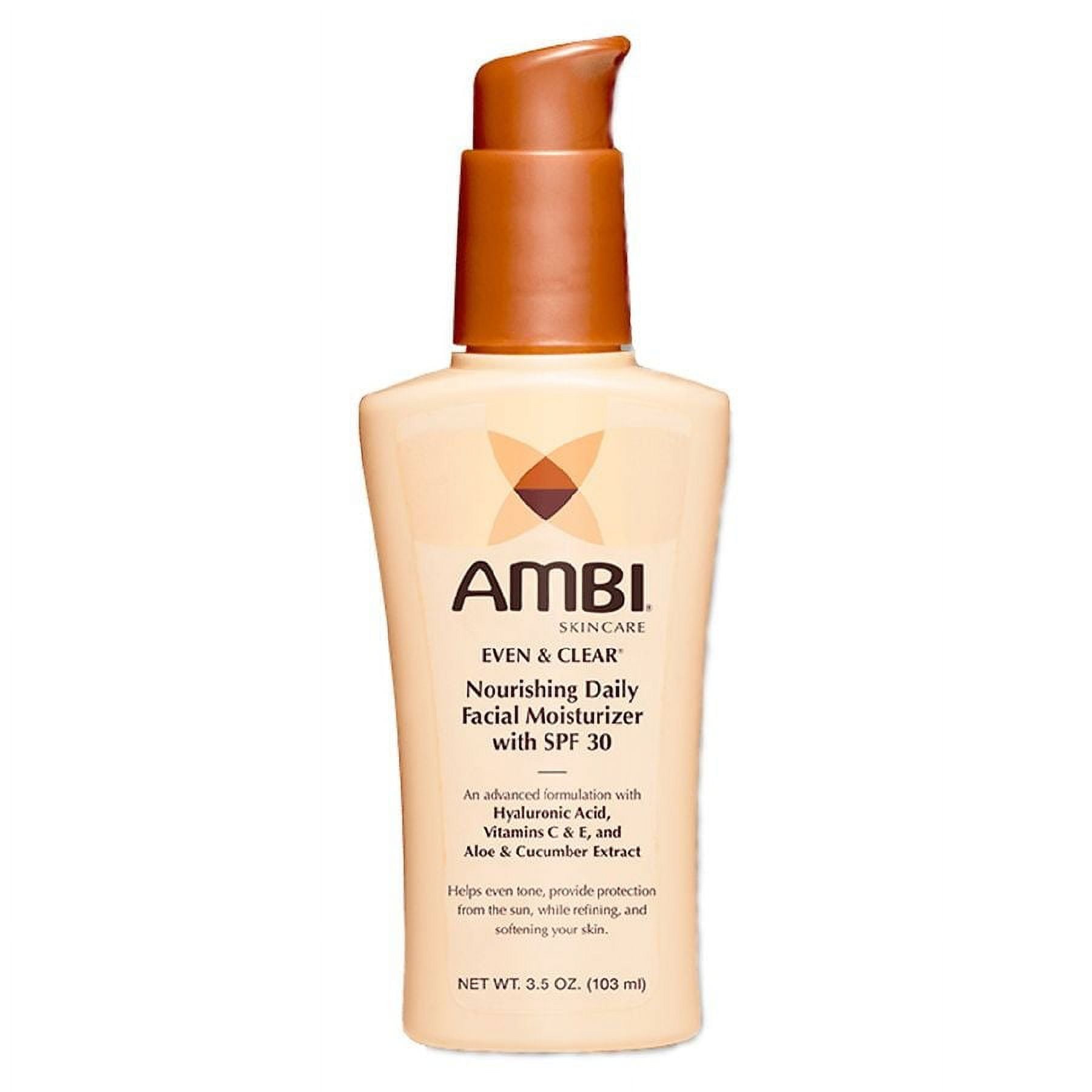 AMBI Even Clear Daily Facial Moisturizer, SPF 30, Hydrating Emollients ...