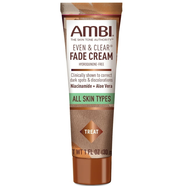 Ambi Even & Clear Fade Face Cream, Treats Dark Spots, Hydroquinone Free ...