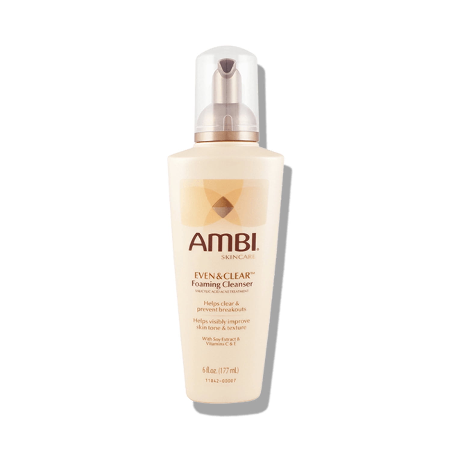 Ambi Even and Clear Foaming Cleanser: Daily Salicylic Acid Acne Treatment for Sensitive Skin ...