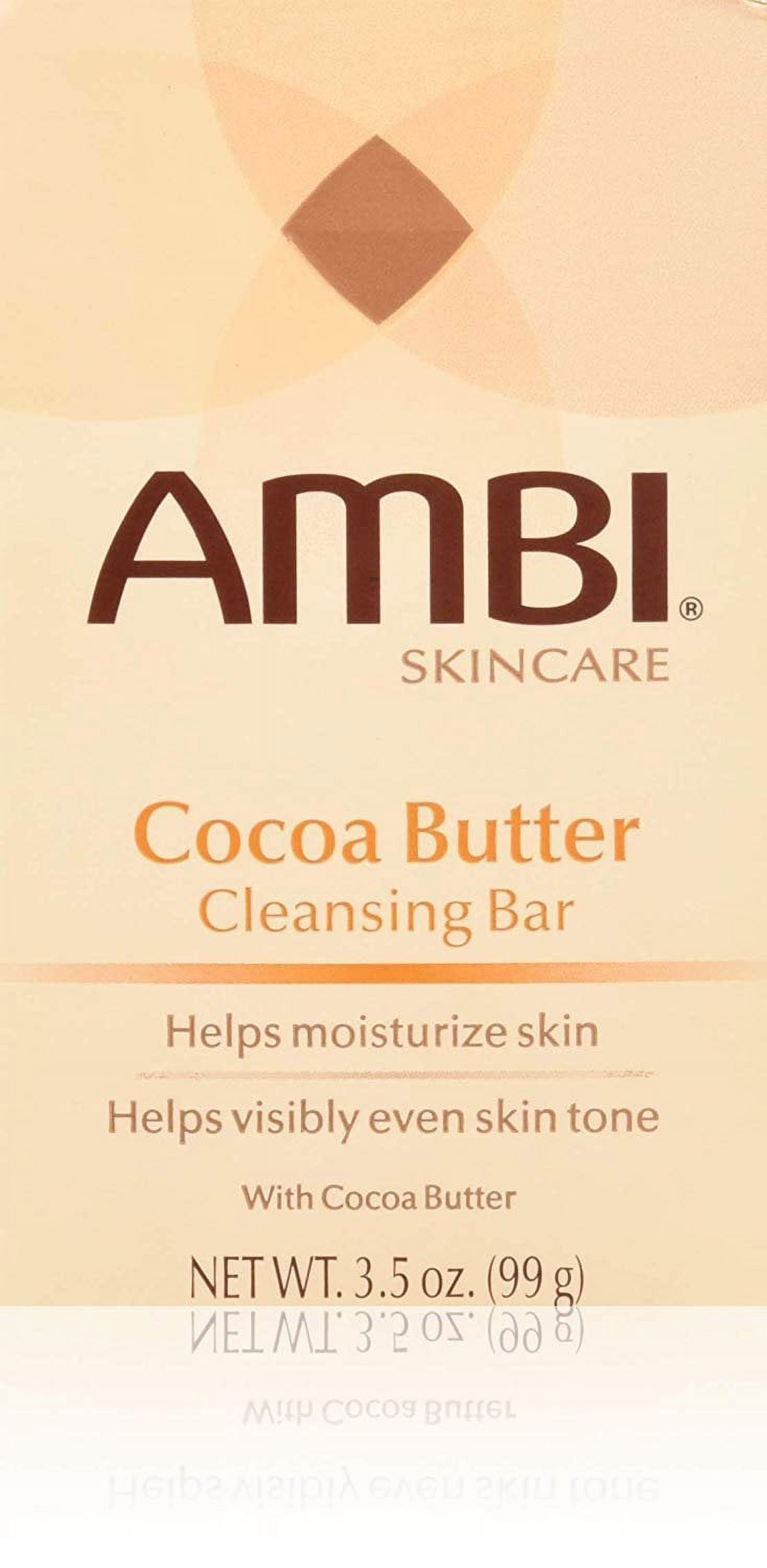 Ambi Skin Care Helps Visibly Even Skin Tone Cleansing Bar Cocoa Butter ...
