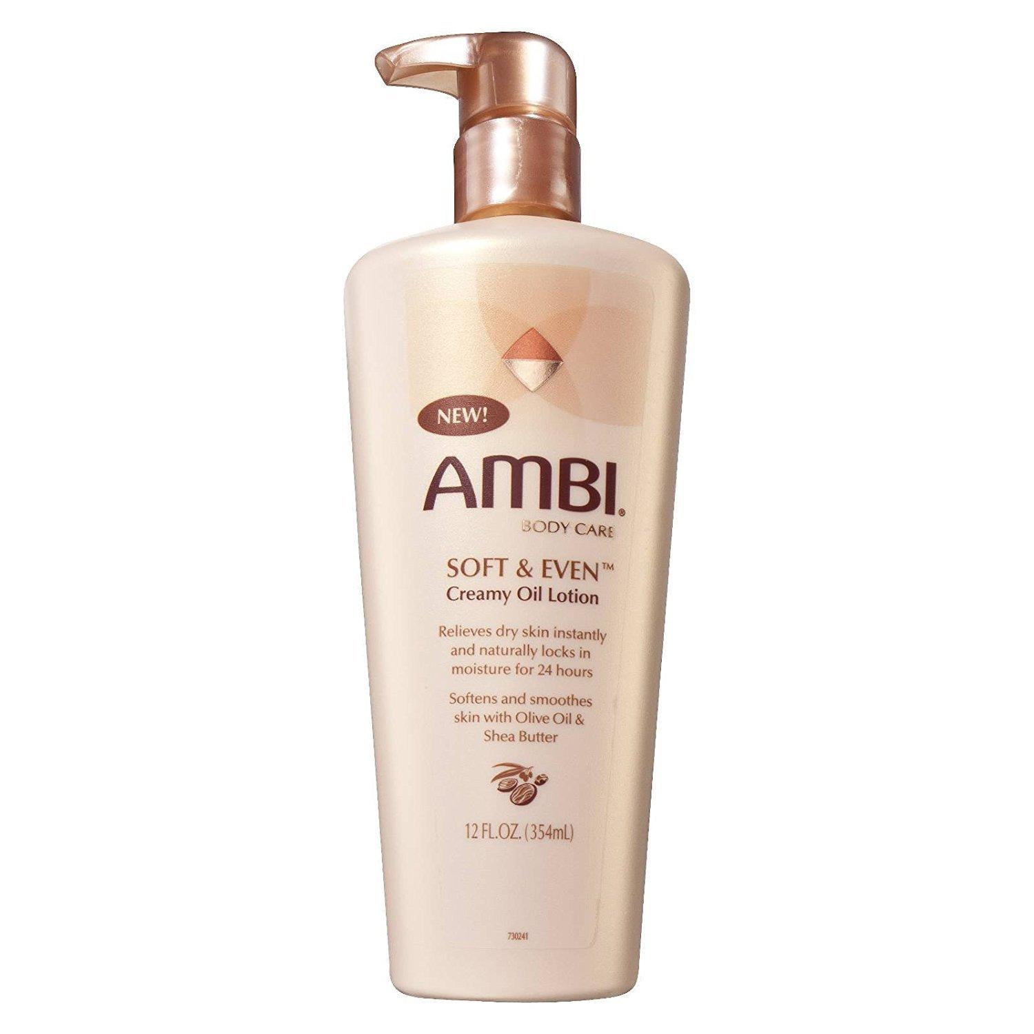 Ambi Skin Care Daily Moisturizer, Soft Even Creamy Oil Body Lotion, 12 ...