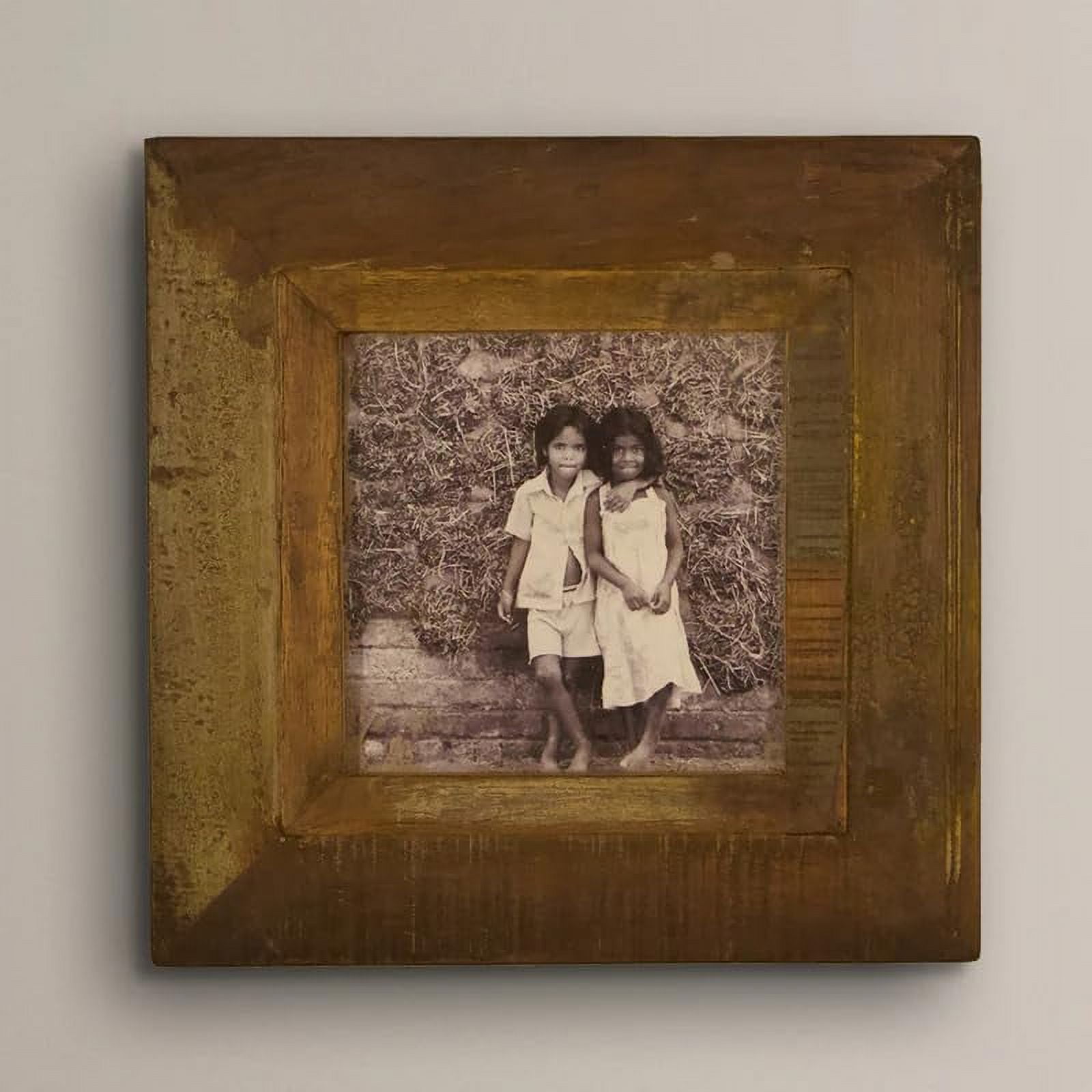 Ambi Vintage Wooden Photo Frame 7 - (SQUARE) - 11 X 11 inches| Retro ...