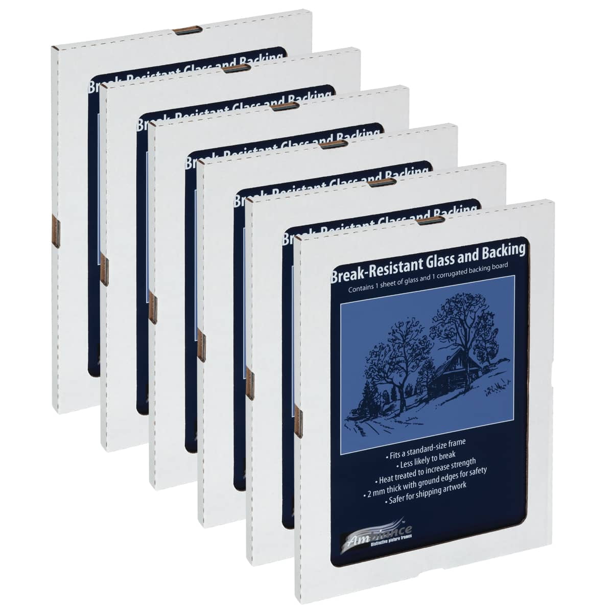 Ambiance Break-Resistant Picture Frame Glass and Backing, 24x24" Pack ...