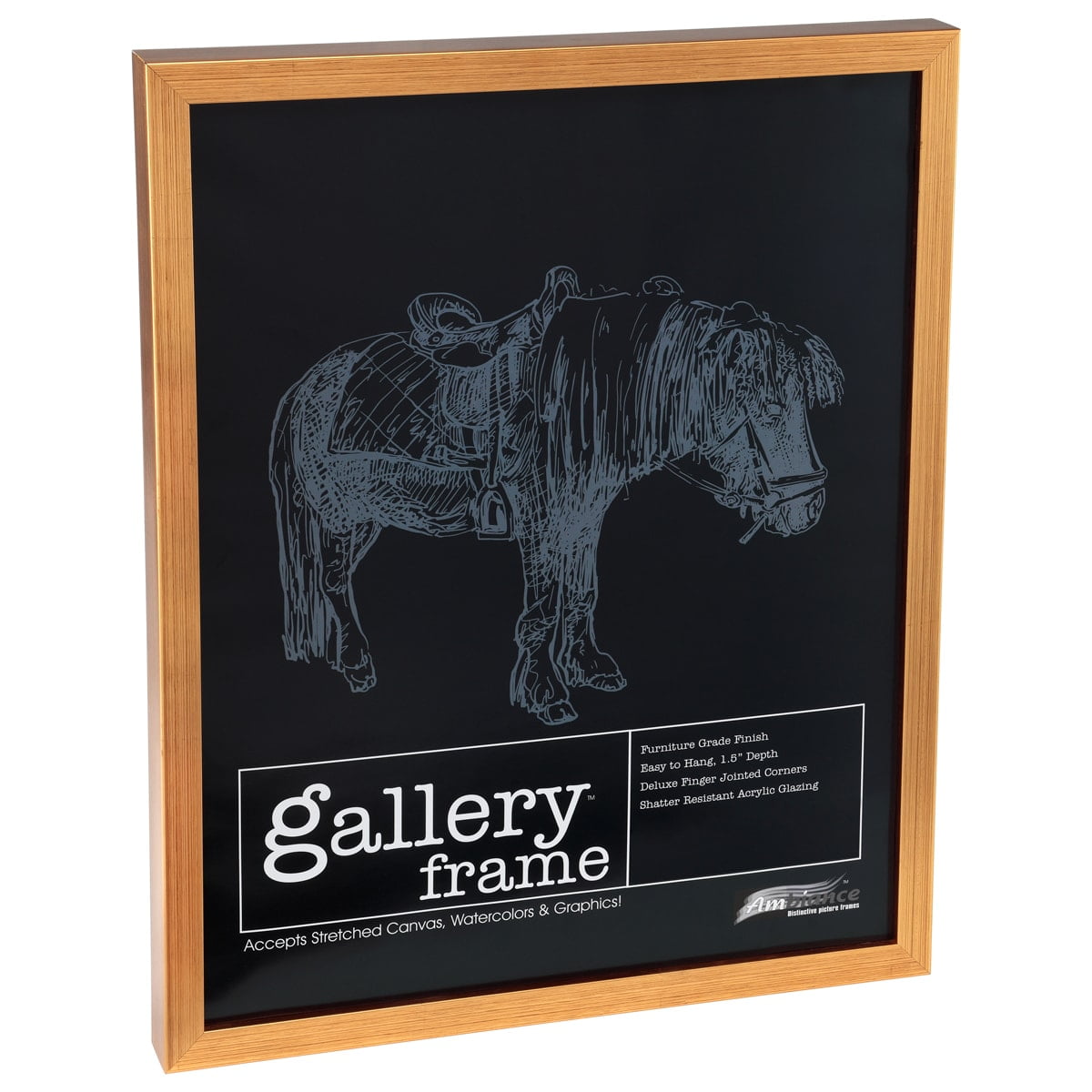 Ambiance Gallery Wood 1.5" Deep Picture Frames - Single 13"x 19 ...