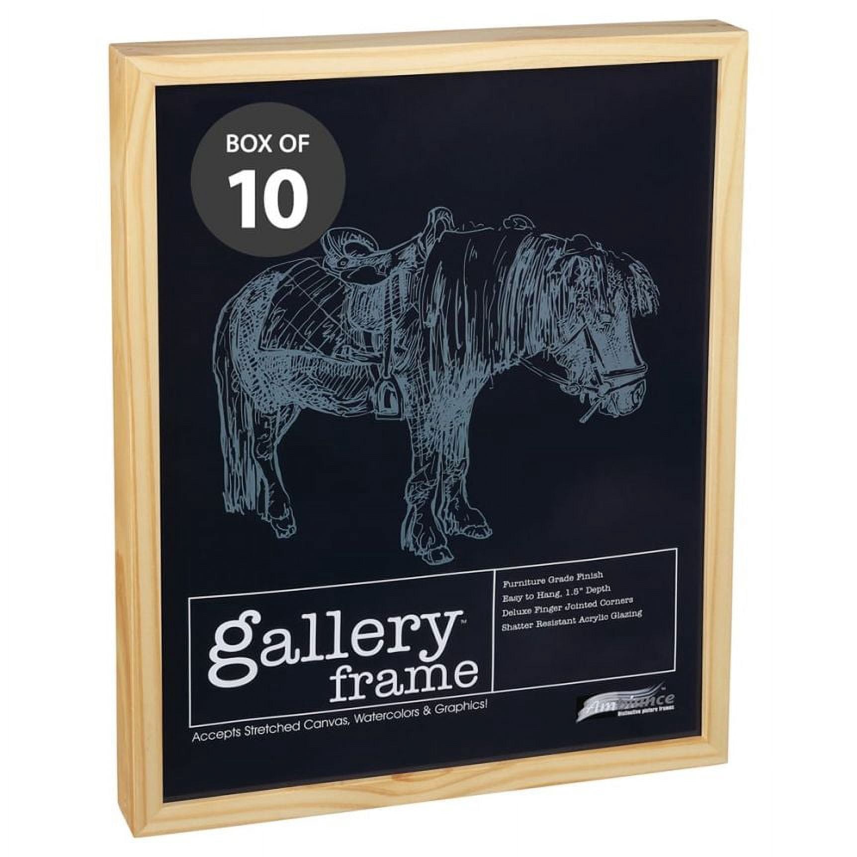 Ambiance Gallery Wood Frame - 16"" x 20"" Natural, 1-1/2"" Profile ...