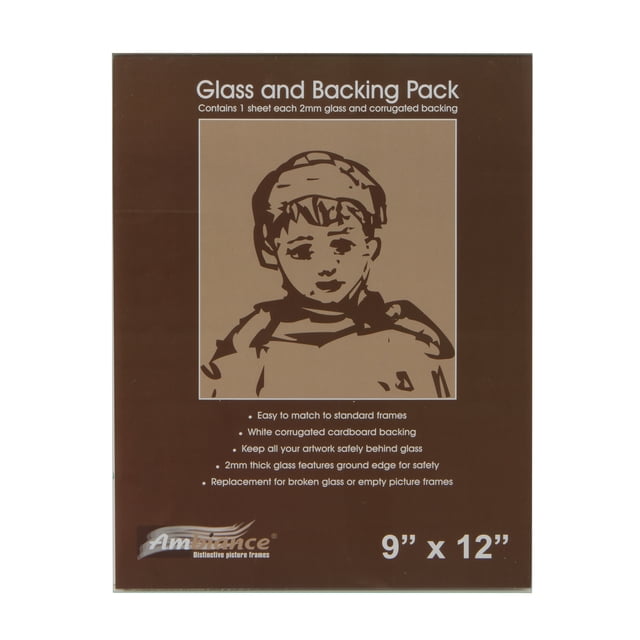 Ambiance Picture Frame Glass and Backing 9x12" - 6 Pack – 2mm Thick ...