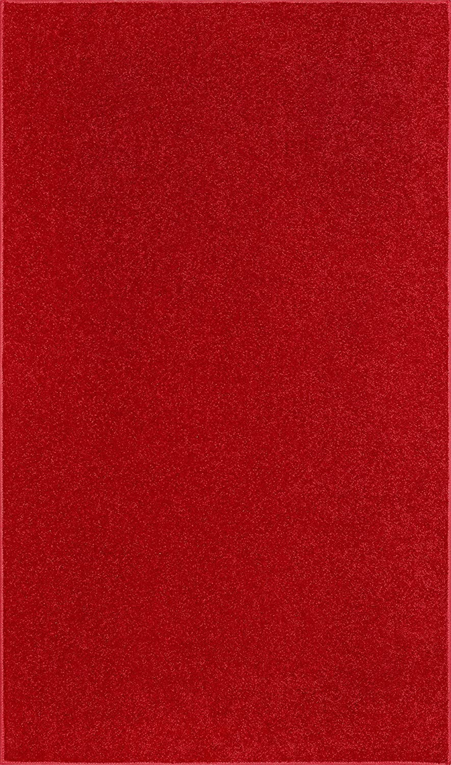 Ambiant Solid Color Indoor Area Rugs Red - 3' x 5' - Walmart.com