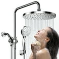 Ambicasa Luxury Dual Showerhead Combo, 10" Rainfall Shower Head & 5" Handheld High Pressure ...