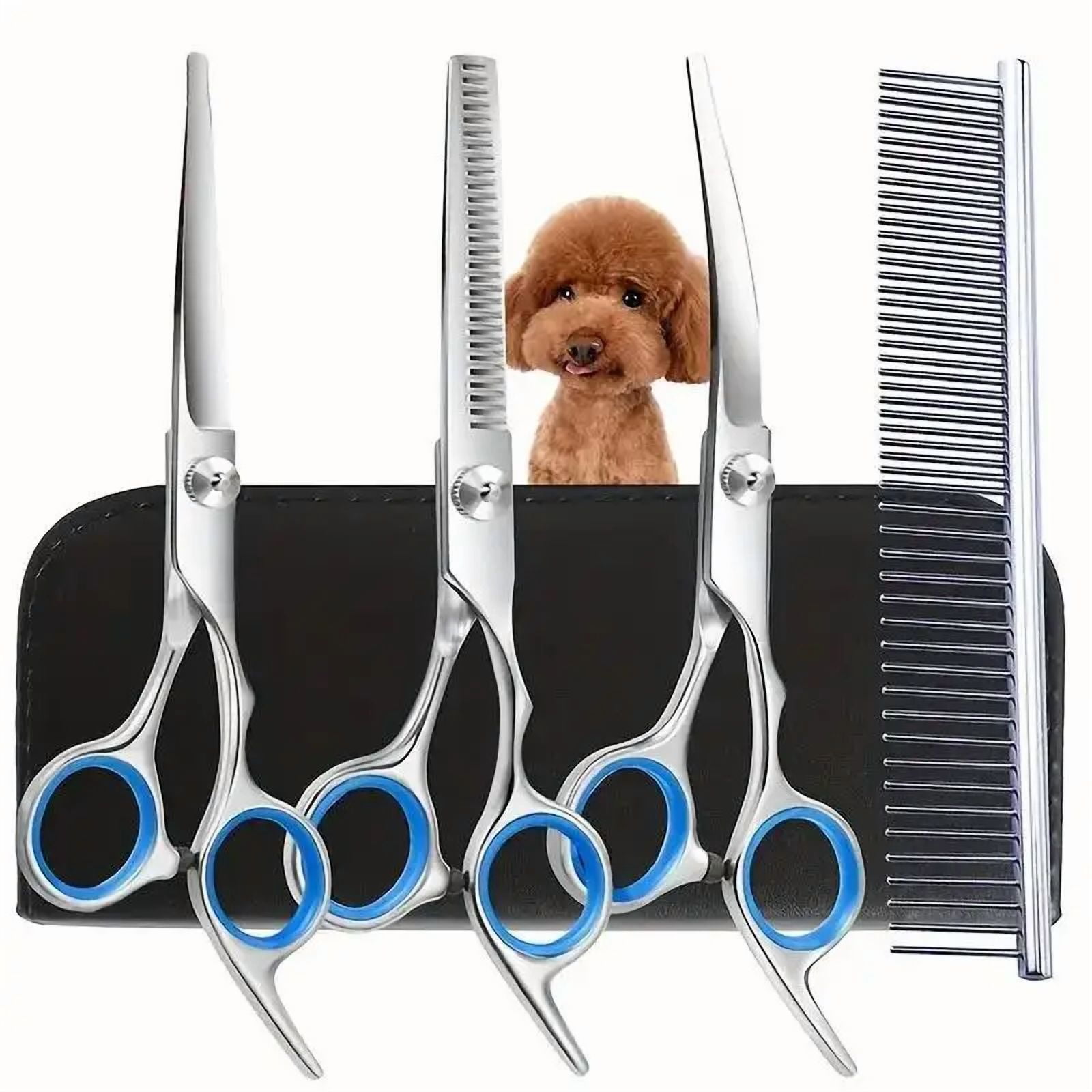 Ambidextrous Pet Safe Scissors Stainless Steel Dog Grooming Shears with ...