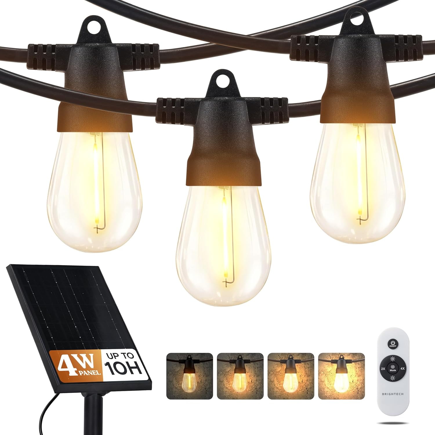 Ambience Pro Super Bright Solar - 48Ft Remote Control Outdoor String ...