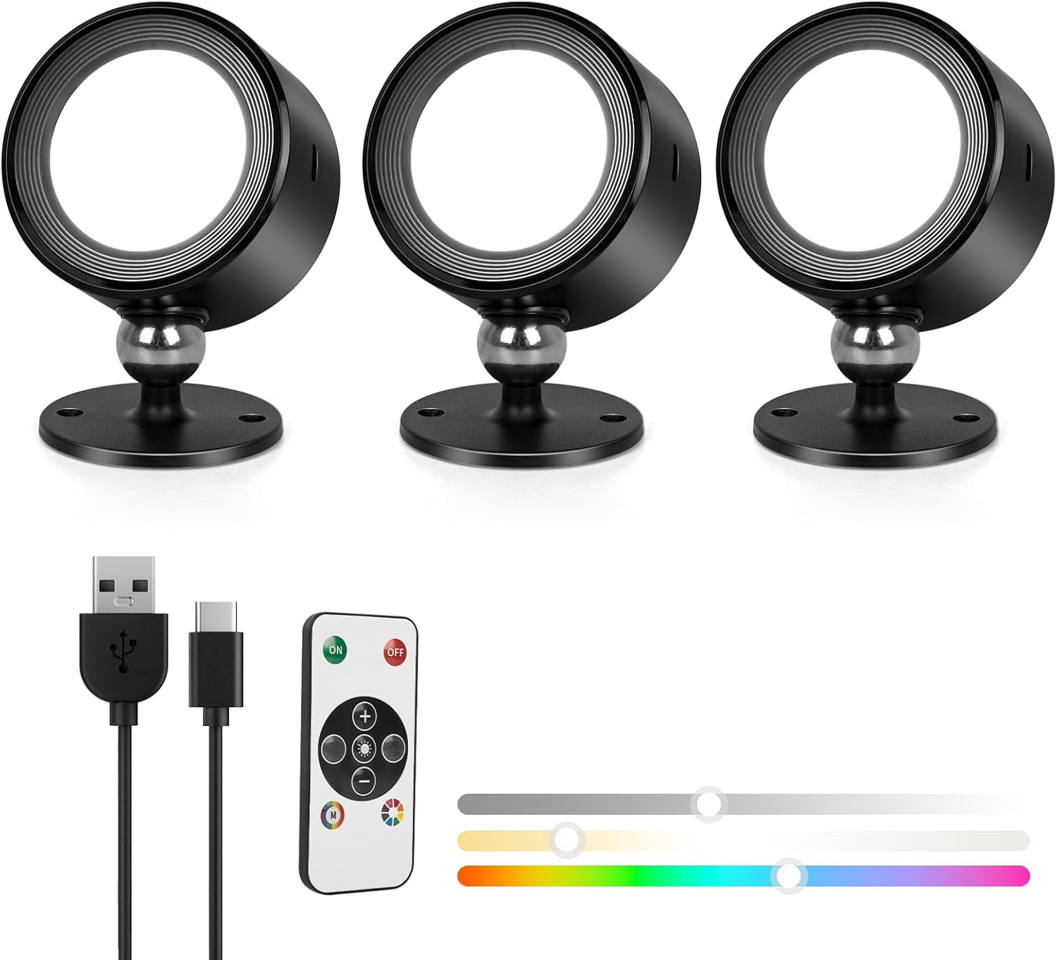 Ambience Wall Sconces Lamp, 2 count Wall Mounted Lights with 3000mAh ...