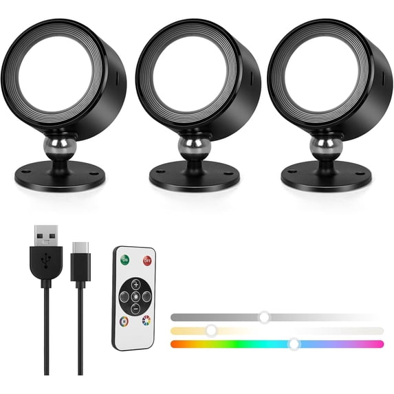 Ambience Wall Sconces Lamp, 2 count Wall Mounted Lights with 3000mAh ...