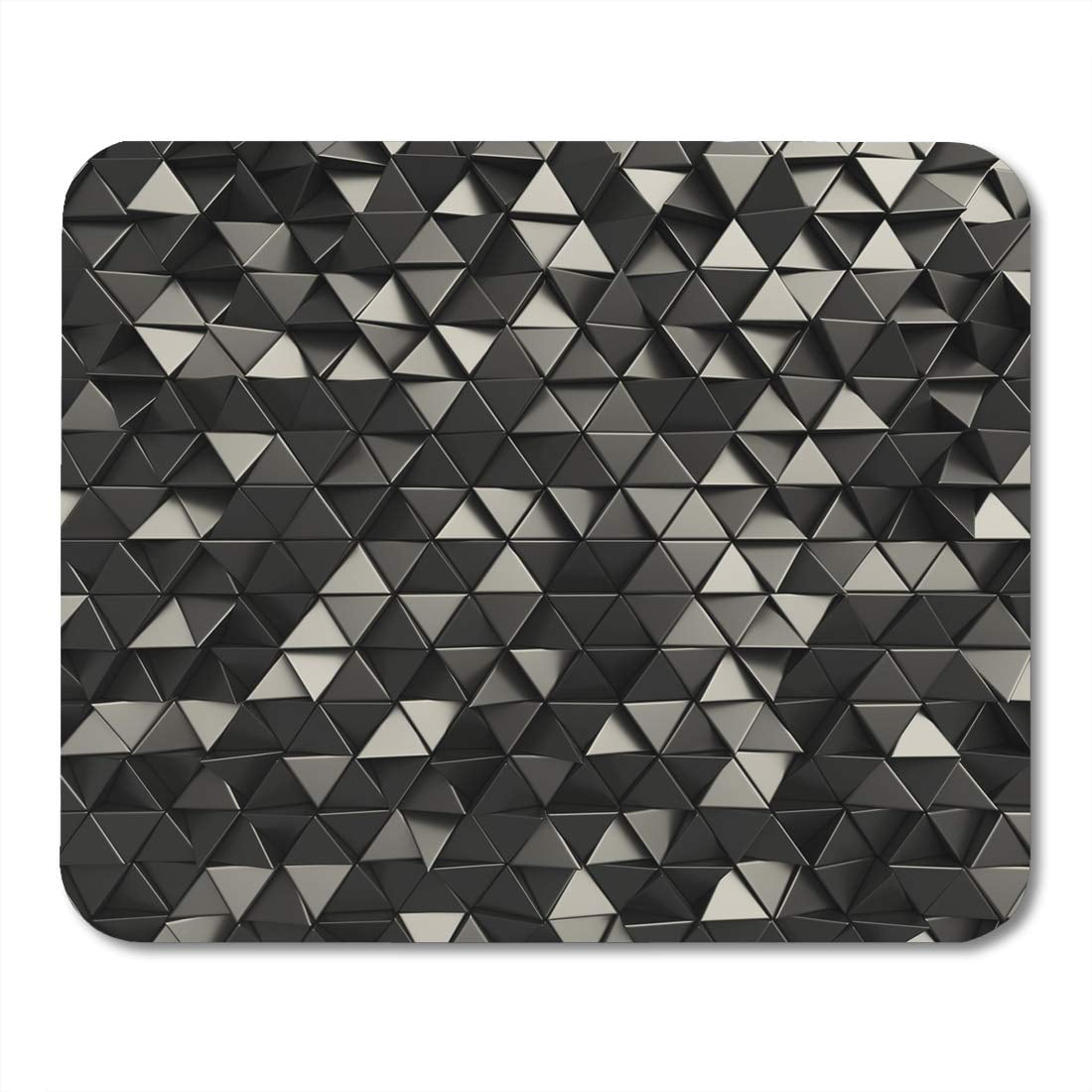 Ambient Gray Dark Black Abstract Triangles 3D Rendering Geometric ...