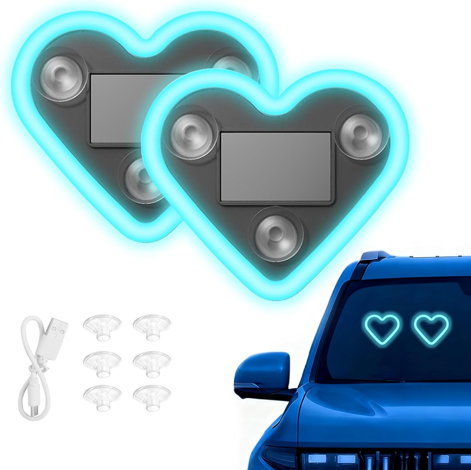 Ambient Light, Triangle Window Solar- Heart Shaped Atmosphere Light ...