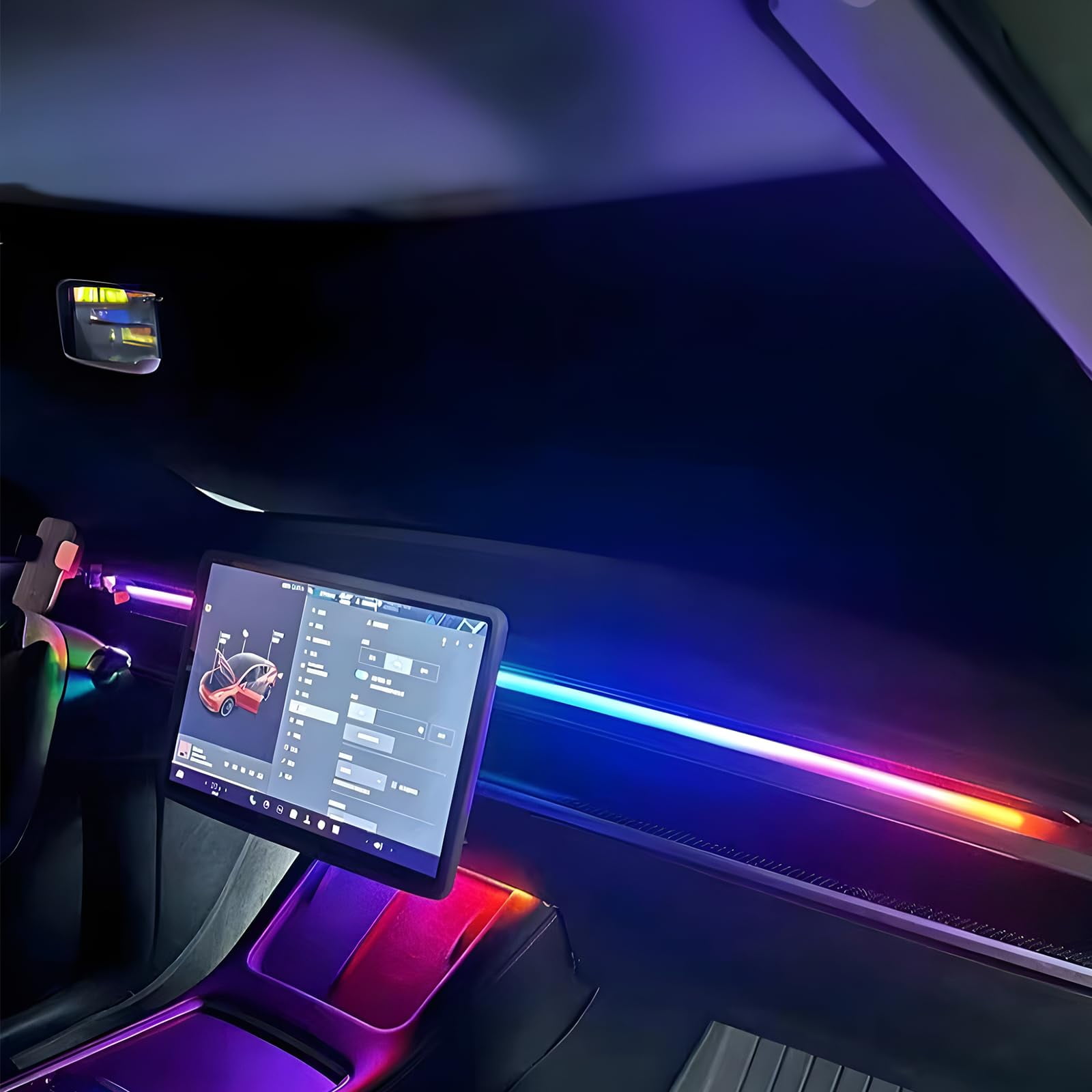 Ambient Lighting Kit for DHF10 Tesla Model 3 Y, with Motion Sensor ...