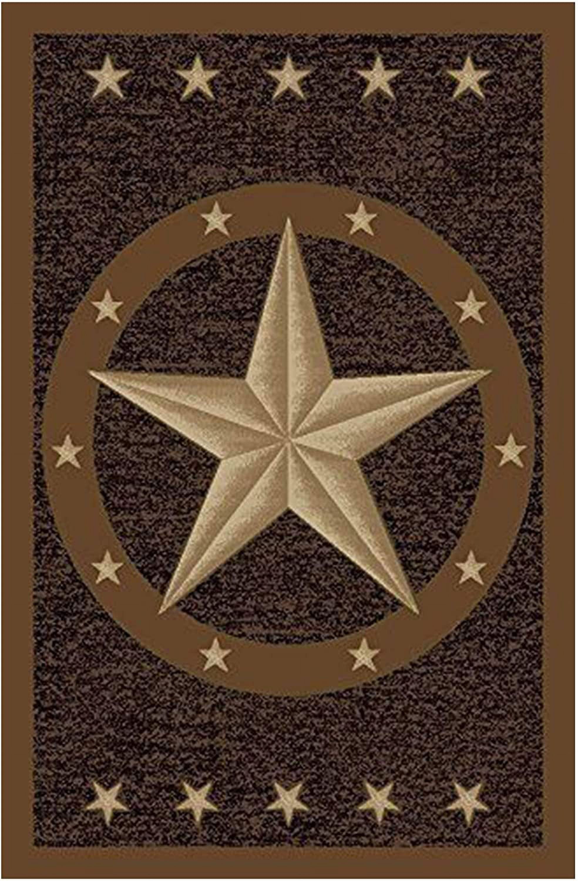 Ambient Rugs 800 Texas Star 4'5"x6'9" Cowboy Area Kids Rug for Playroom ...