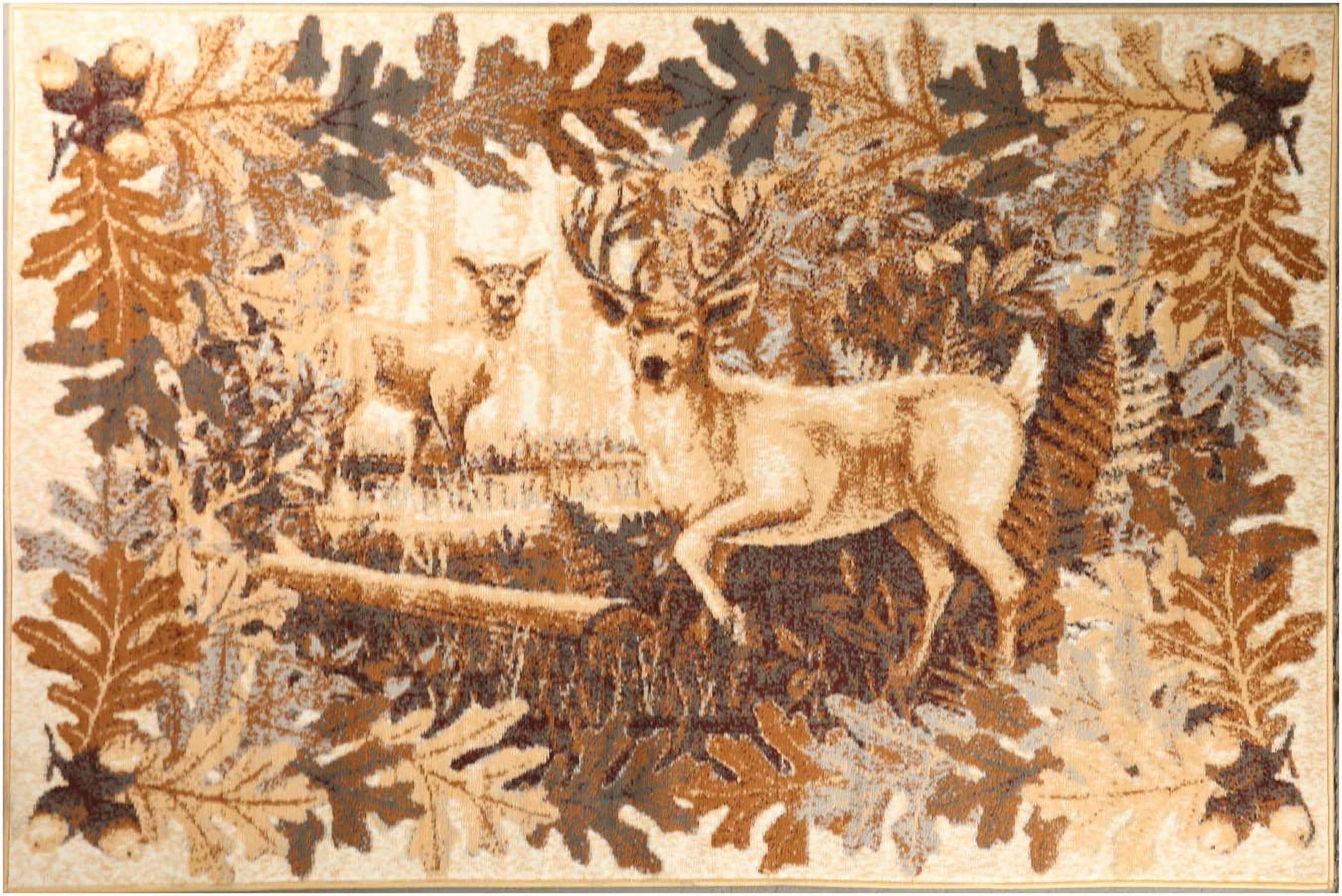 Ambient Rugs Cabin Lodge Rug - 5 ft. x 8 ft., Multicolor, Exotic ...