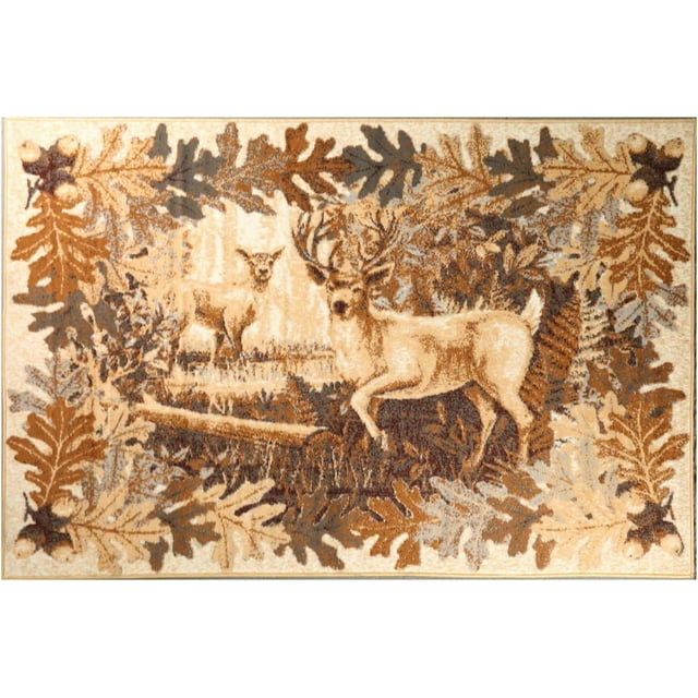 Ambient Rugs Cabin Lodge Rug - 5 ft. x 8 ft., Multicolor, Exotic ...