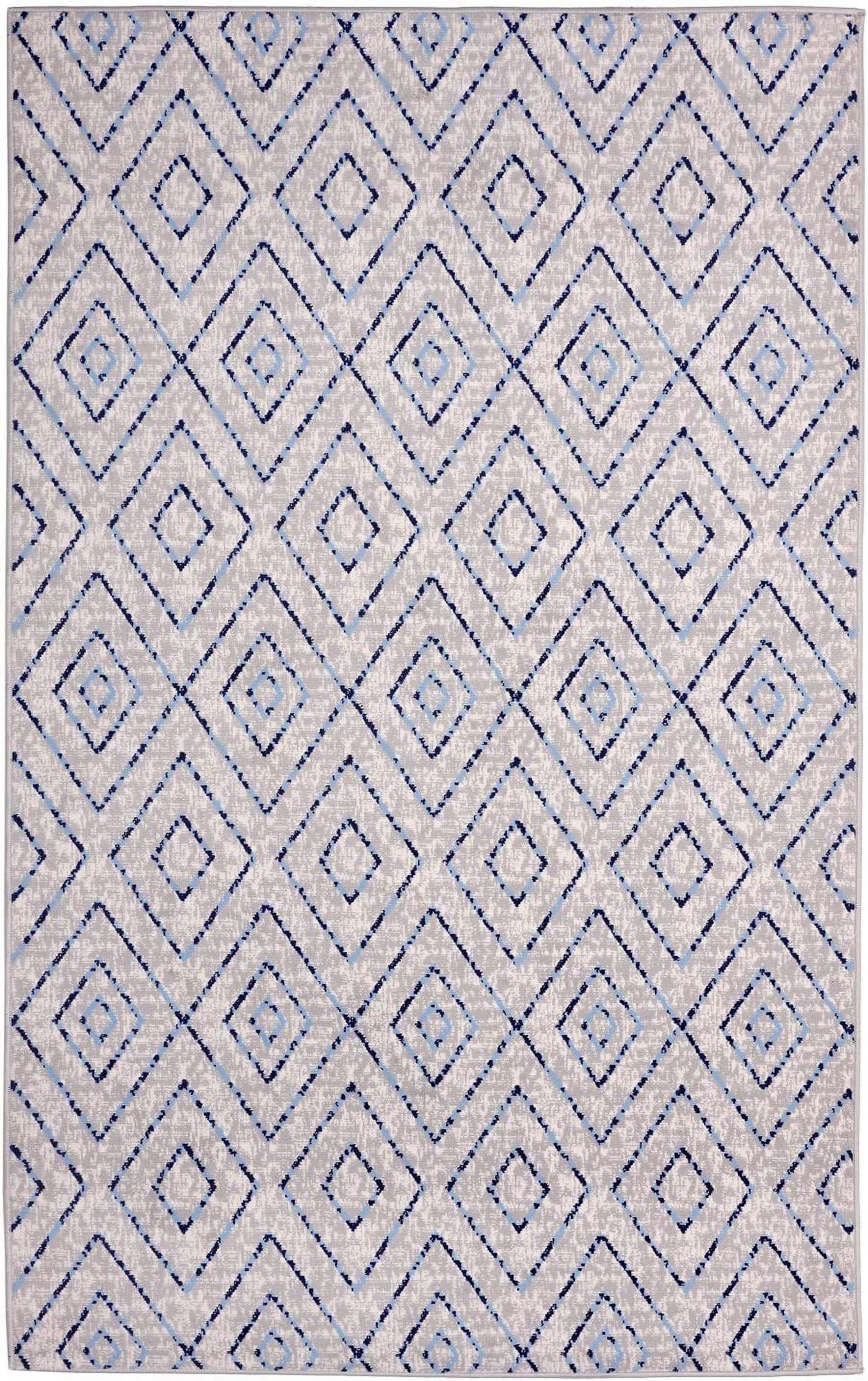 Ambient Rugs Diamond Pattern Area Rug - 2 ft. x 4 ft., Light Grey ...