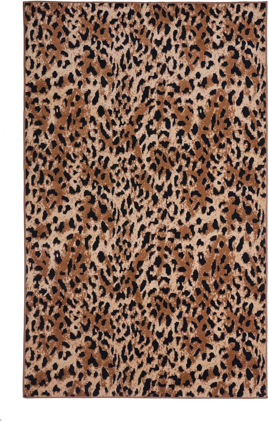 Ambient Rugs Leopard Print Area Rug - 7 ft. 8 in. x 11 ft., Beige ...
