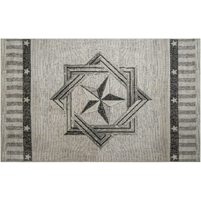 Ambient Rugs Texas Star Rug - 2 ft. x 4 ft., Peach Rustic, Novelty Lone ...