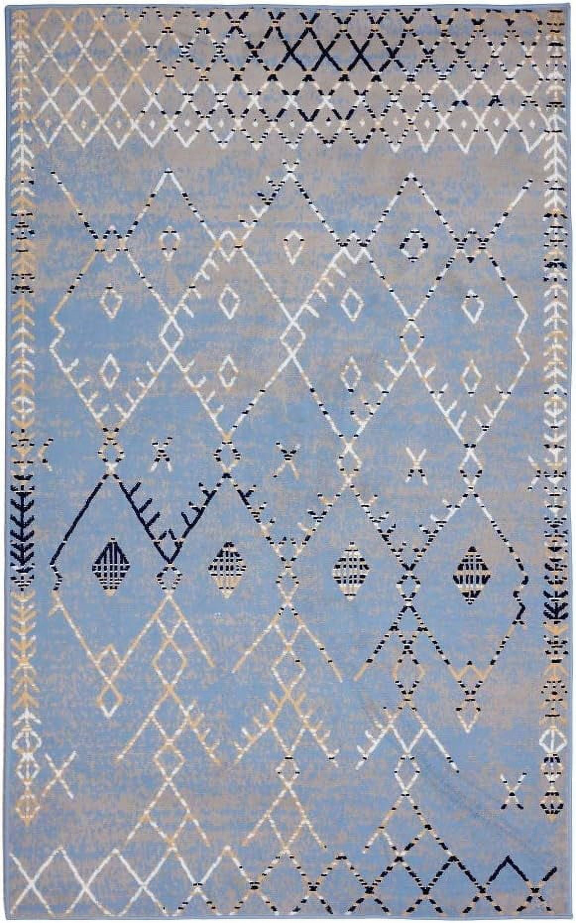 Ambient Rugs Trellis Pattern Rug - 3 ft. 6 in. x 5 ft. 6 in. In, Light ...