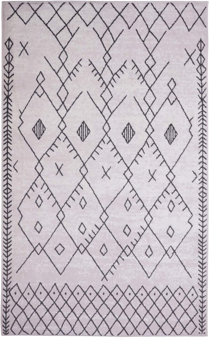 Ambient Rugs Trellis Pattern Rug - 3 ft. 6 in. x 5 ft. 6 in. In, Peach ...