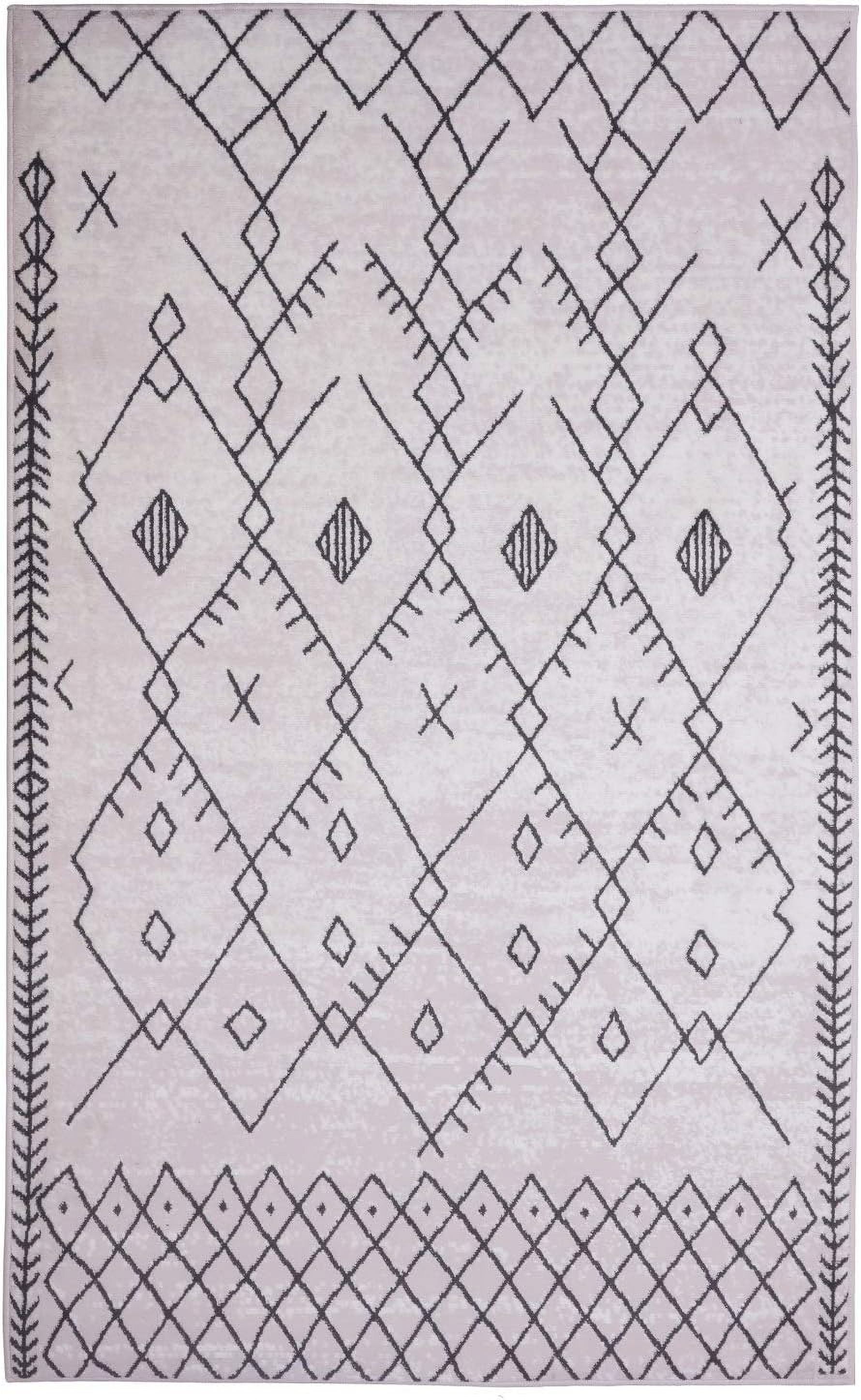 Ambient Rugs Trellis Pattern Rug - 5 ft. x 8 ft., Peach, Bohemian Rug ...