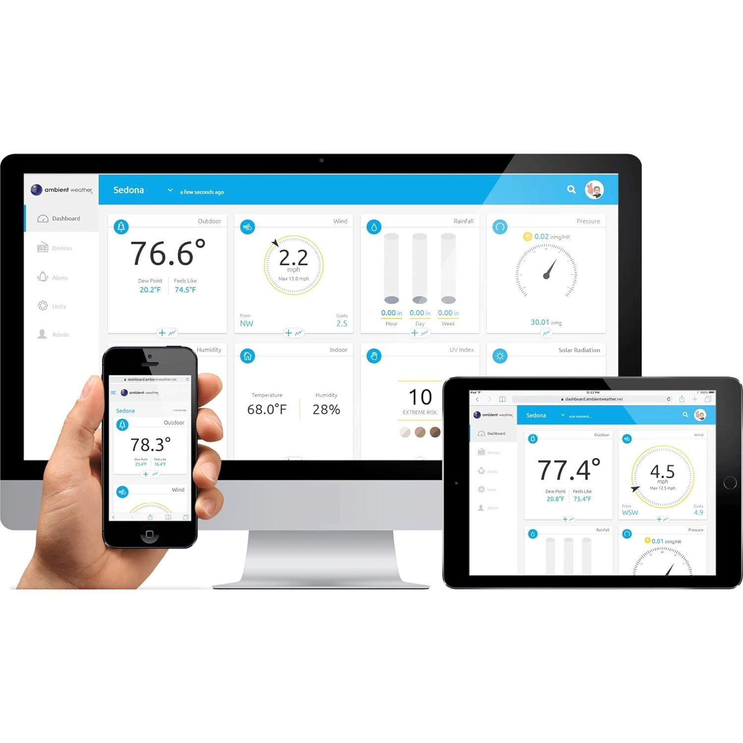 Ambient Weather WS-50-F007TP WiFi Digital Temperature Sensor with ...