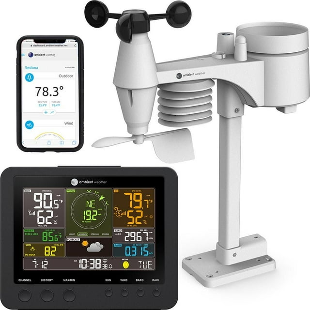Ambient Weather WS-7078 Weather Station with WiFi, Wireless Sensors ...