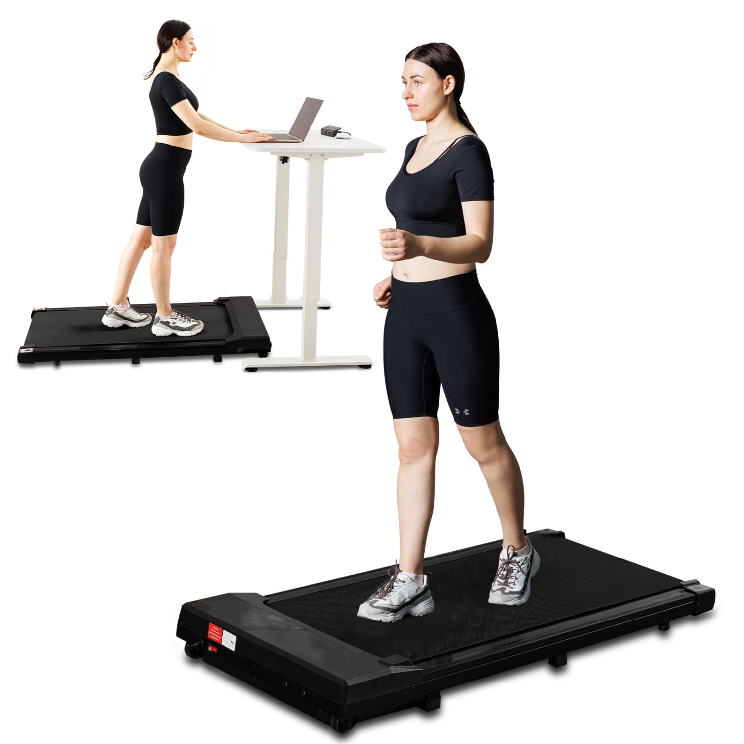 Ambifirner 2 in 1 Under Desk Treadmill, 265LBS Capacity Compact ...