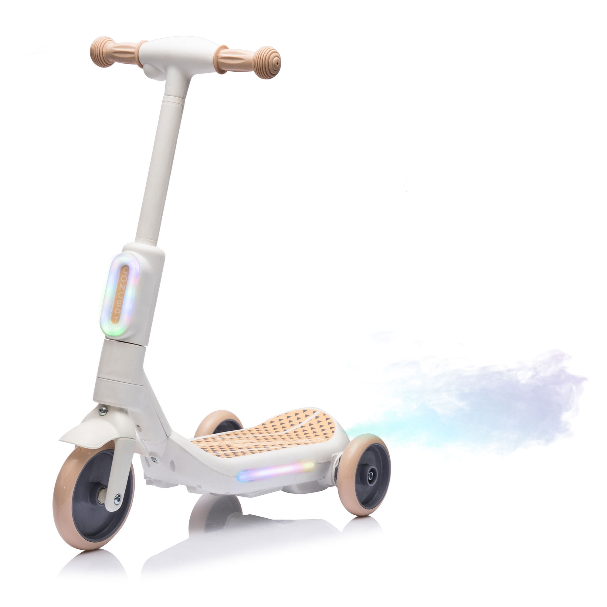 Ambifirner 2-in-1 Kids Electric Scooter with Color Spray Lights - 3-Wheel Design & PU Floor-Safe ...
